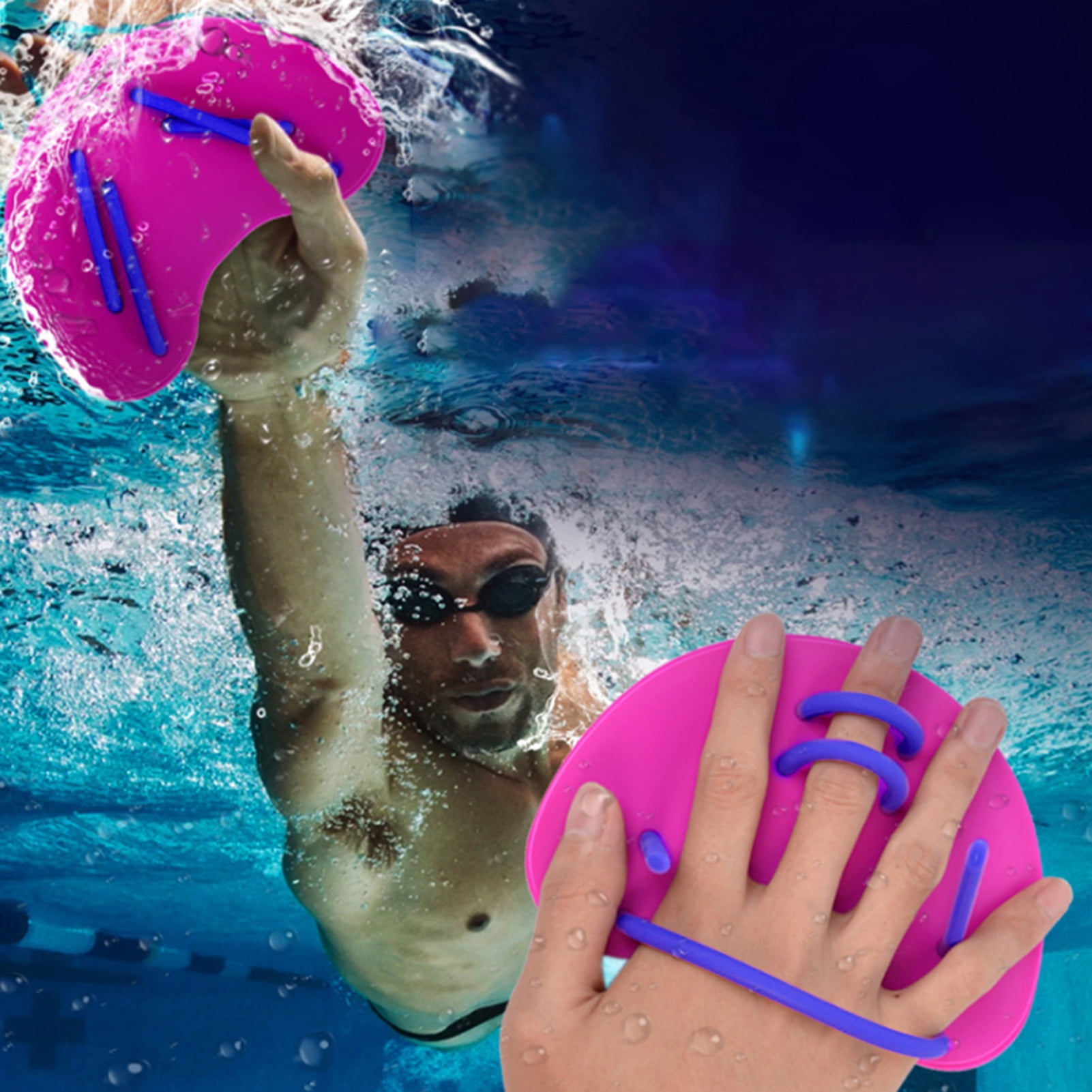 HZLXW Kids Swim Fin Adjustable Silicone Flippers for Lap Swimming ...