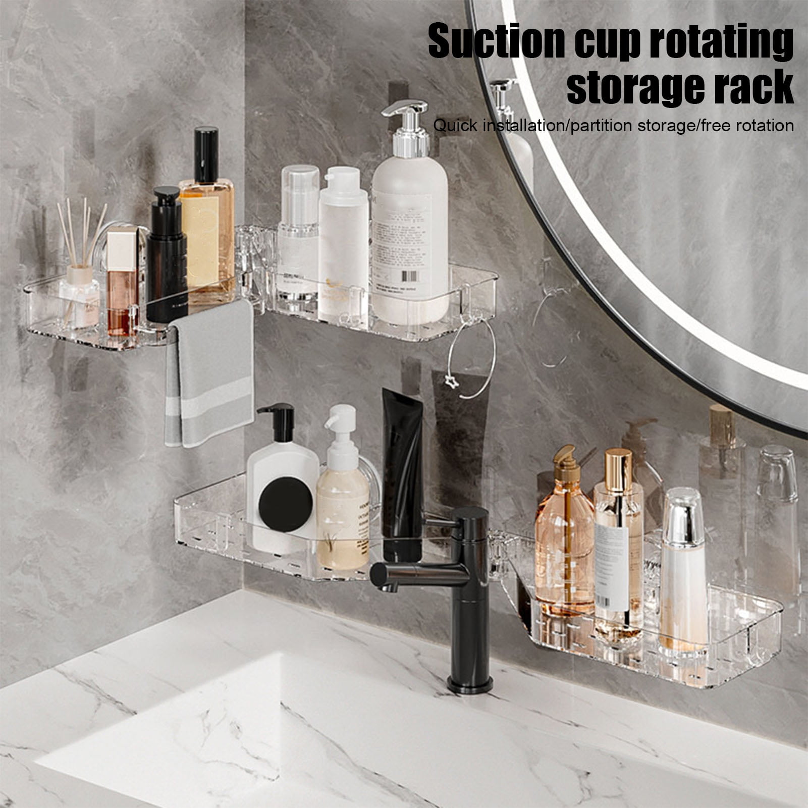 HZLXW Kitchen Sink Faucet Organizer Storage Rack Strong Load-bearing ...