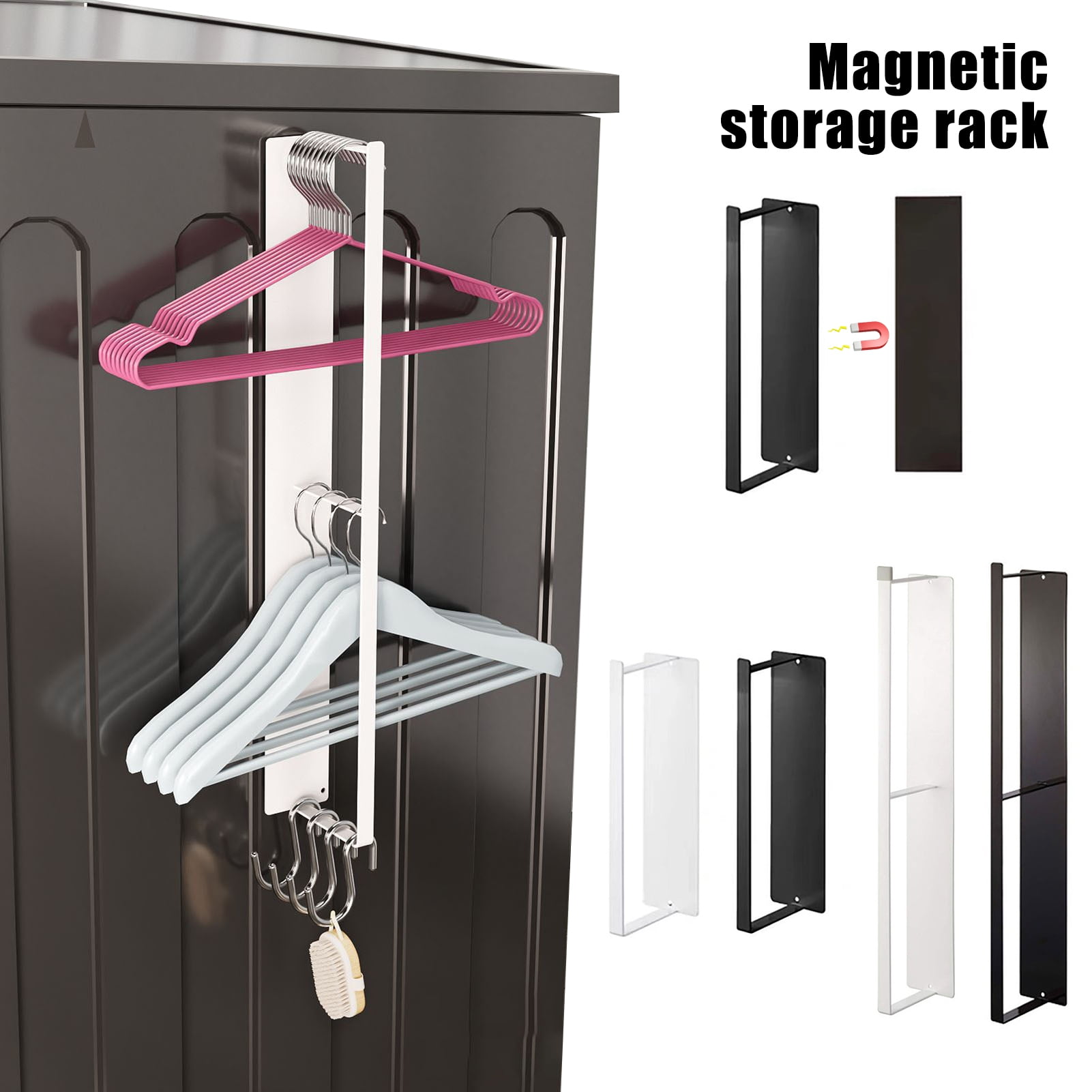 HZLXW Magnetic Hanger Rack Laundry Hook Rack Hanger Organizer Sturdy ...