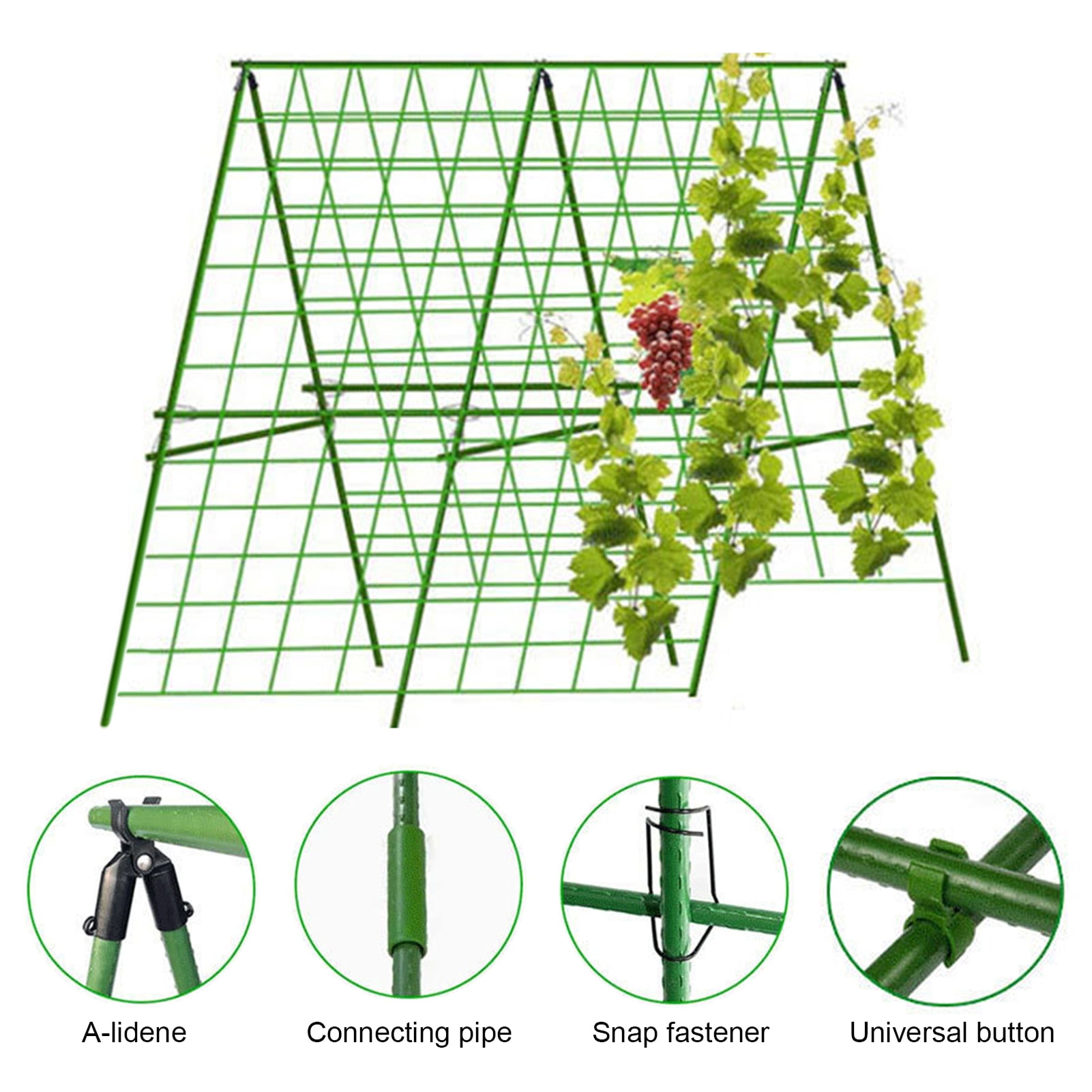HZLXW Metal Garden Trellis for Climbing Plants A-Frame Grape Trellis ...