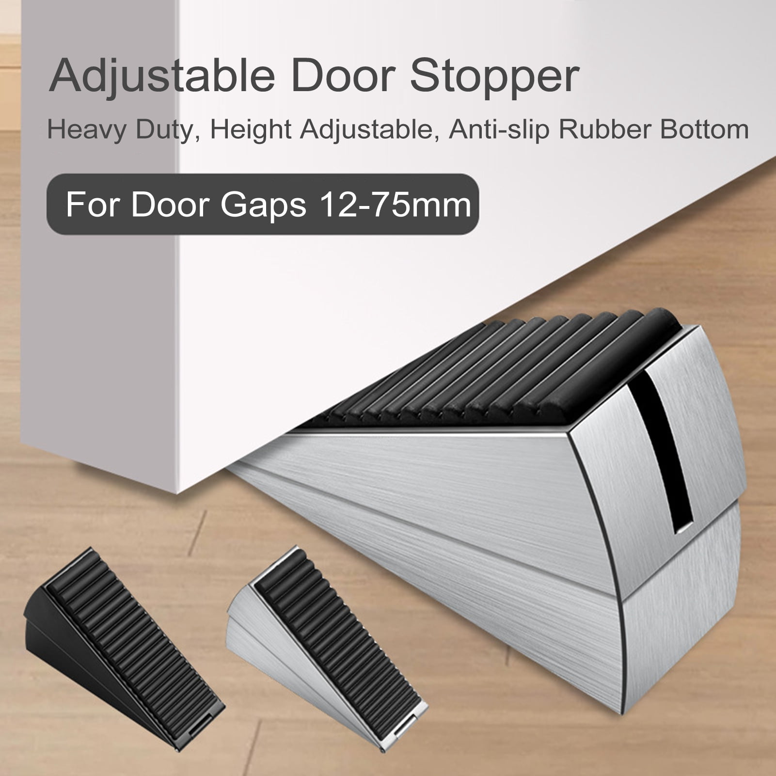 HZLXW Metal Spring Door Stopper Wedge Wall Protector Heavy Duty Zinc ...