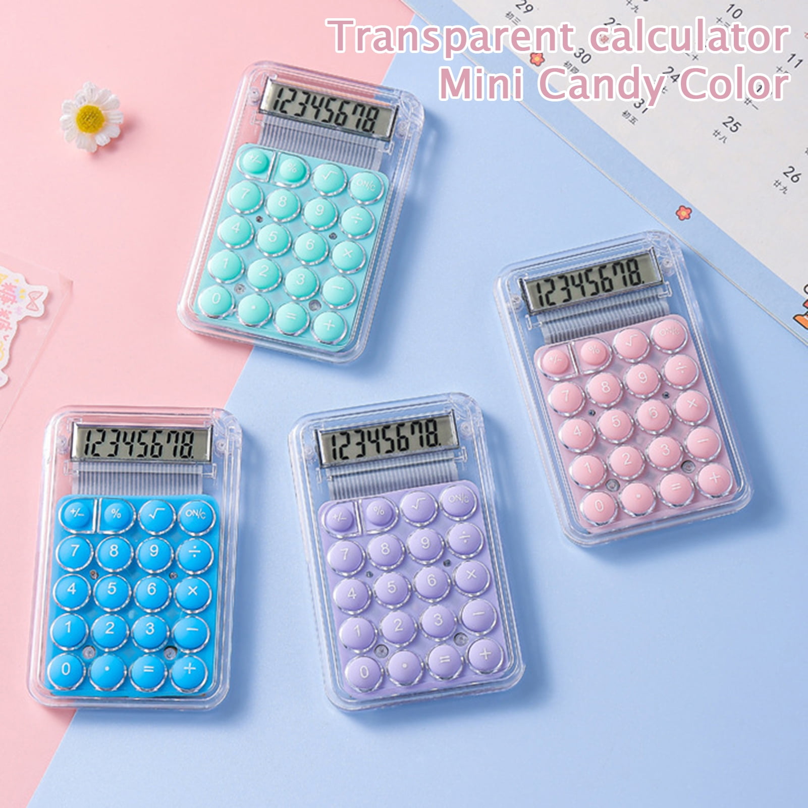 HZLXW Mini Calculator 8 Digit Display Pocket Size Basic Calculator ...
