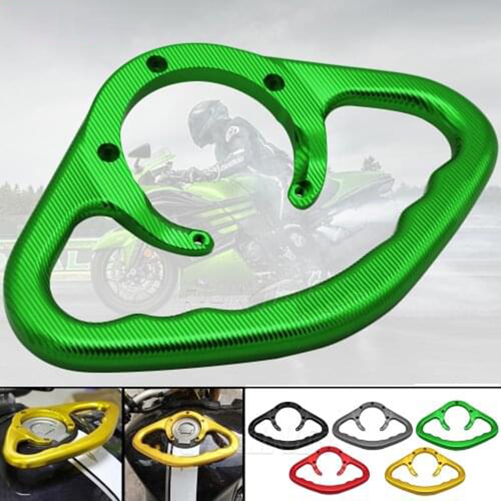 HZLXW Motorcycle Tank Armrest for Z800 Z1000 ZX6R Passenger Handgrips ...