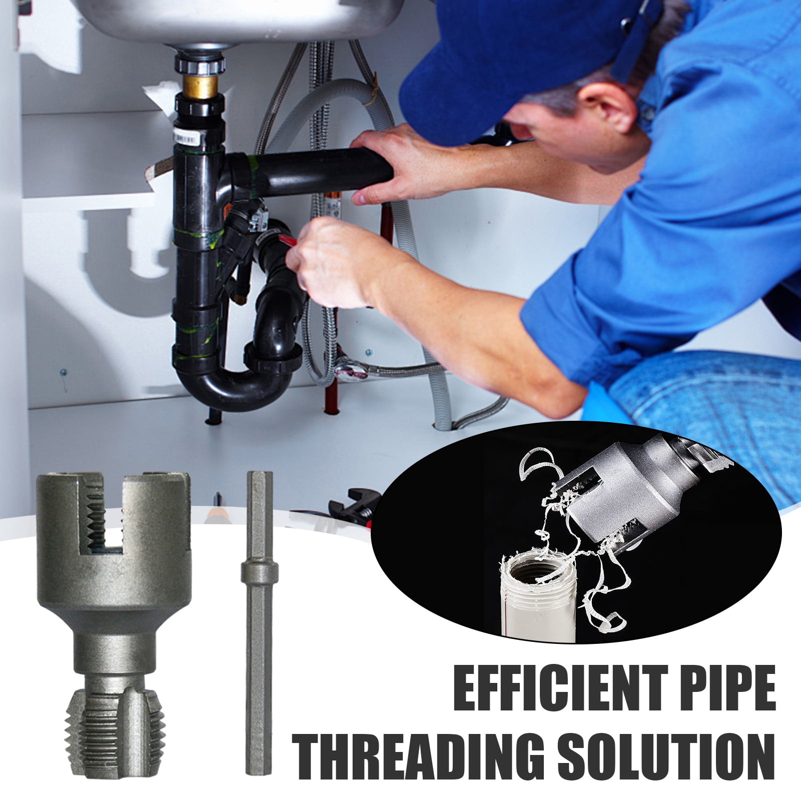 HZLXW Pipe Threader Kit Electric Drill Compatible PVC Pipe Threading ...