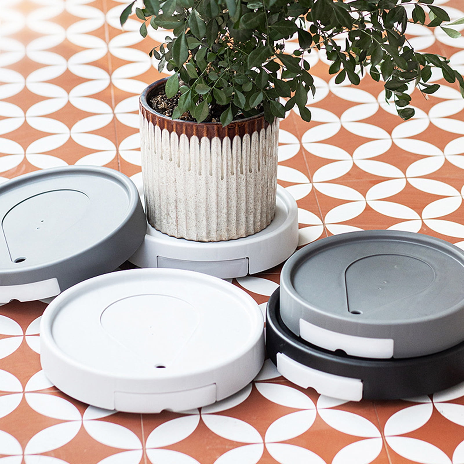 HZLXW Plant Caddy with Wheels Plastic Plant Roller 360-degree Rotating ...