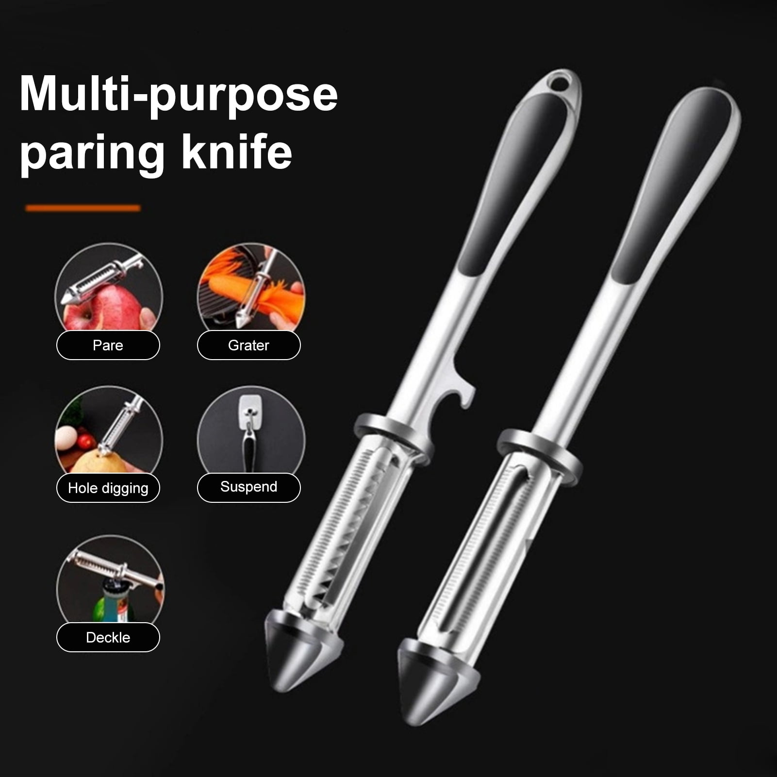 HZLXW Potato Peeler Stainless Steel 5-in-1 Multi-functional Fruit And ...