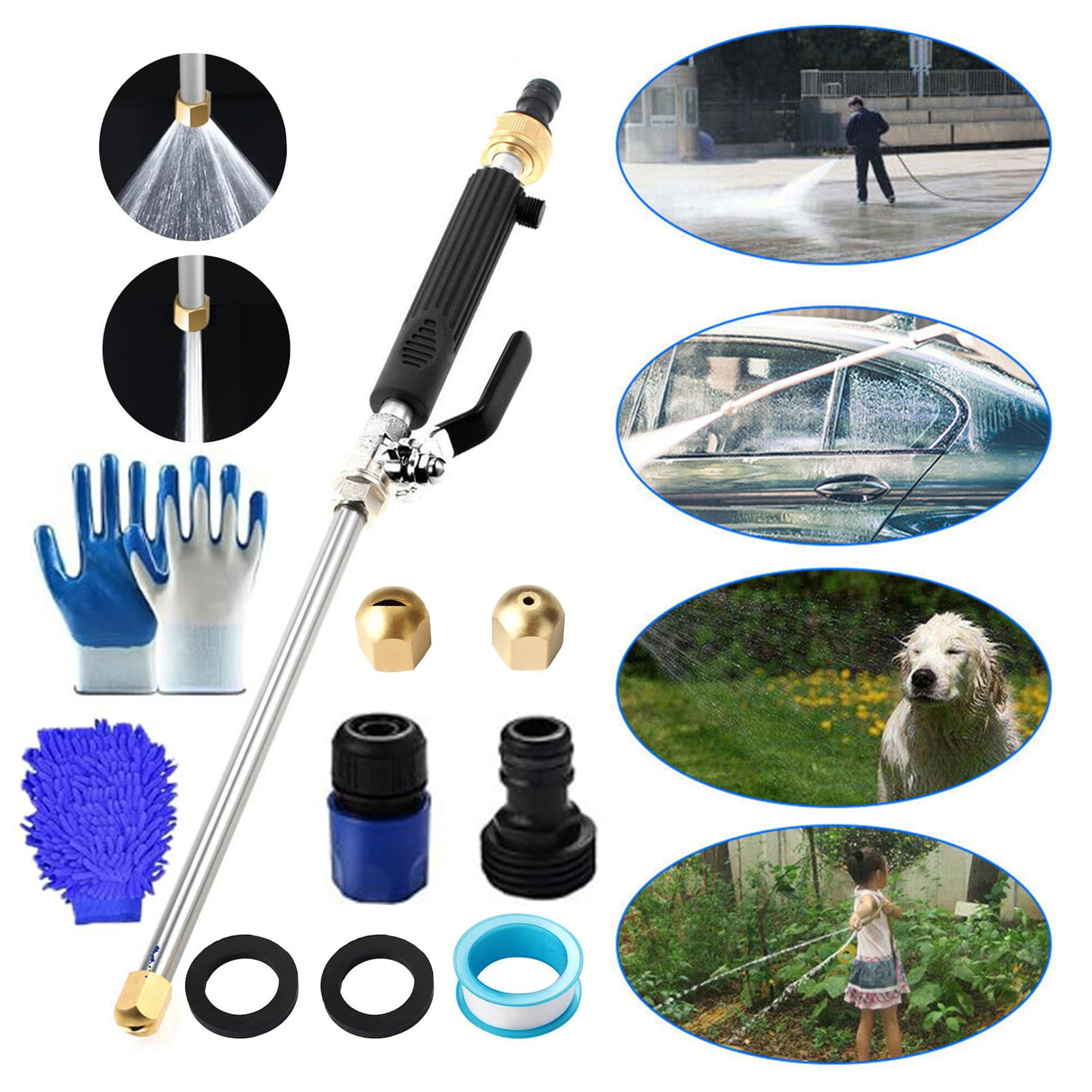 HZLXW Pressure Washer Wand High Pressure Power Jet Washer Portable Car ...
