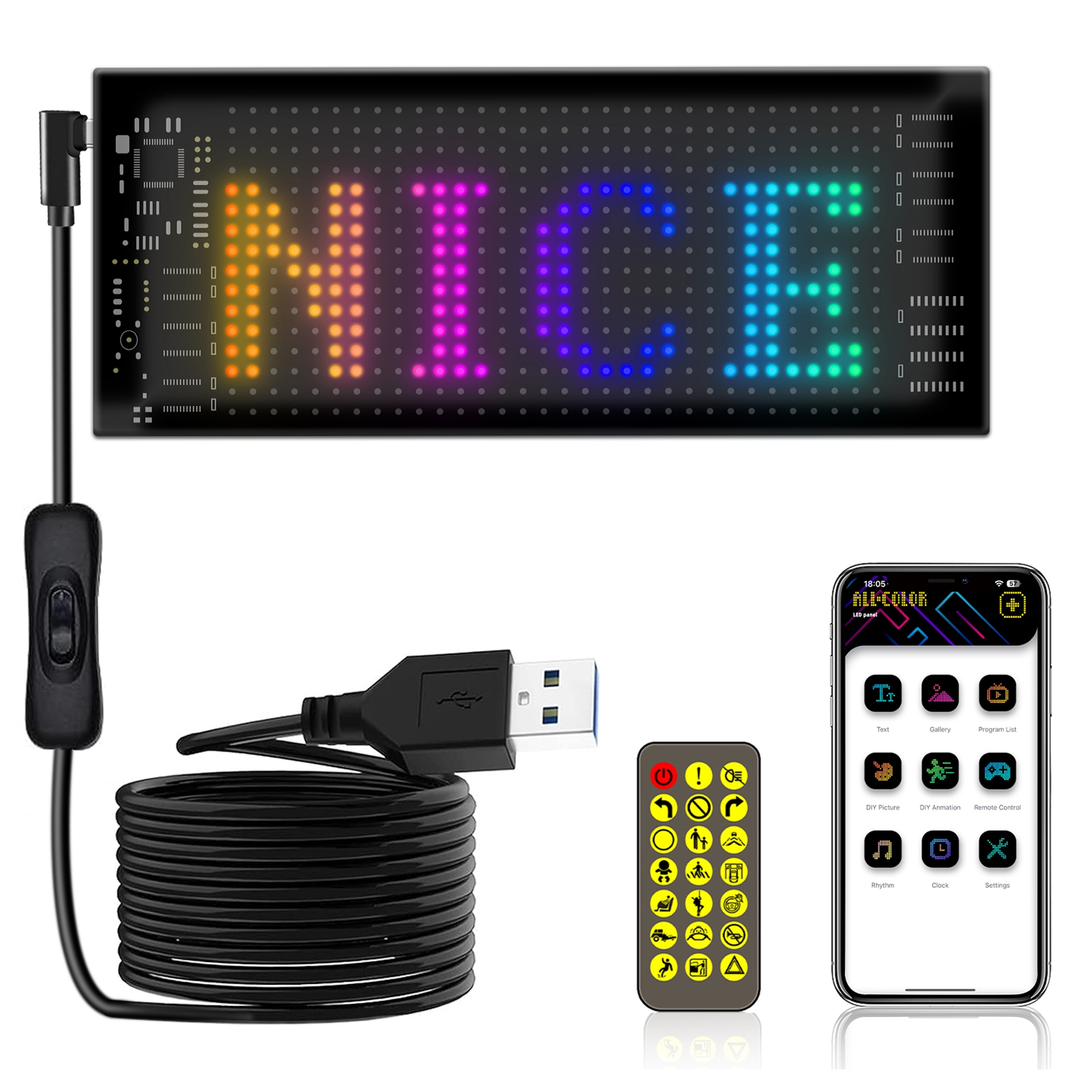 HZLXW Scrolling LED Display Programmable Flexible for Matrix Panel ...