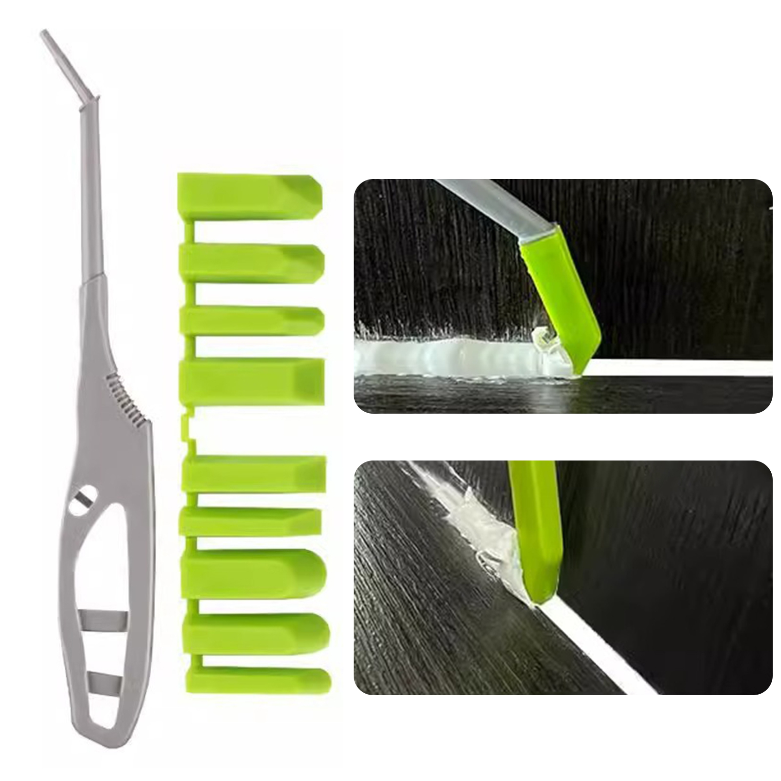 HZLXW Silicone Caulking Tool with Replaceable Pads Compact Design ...