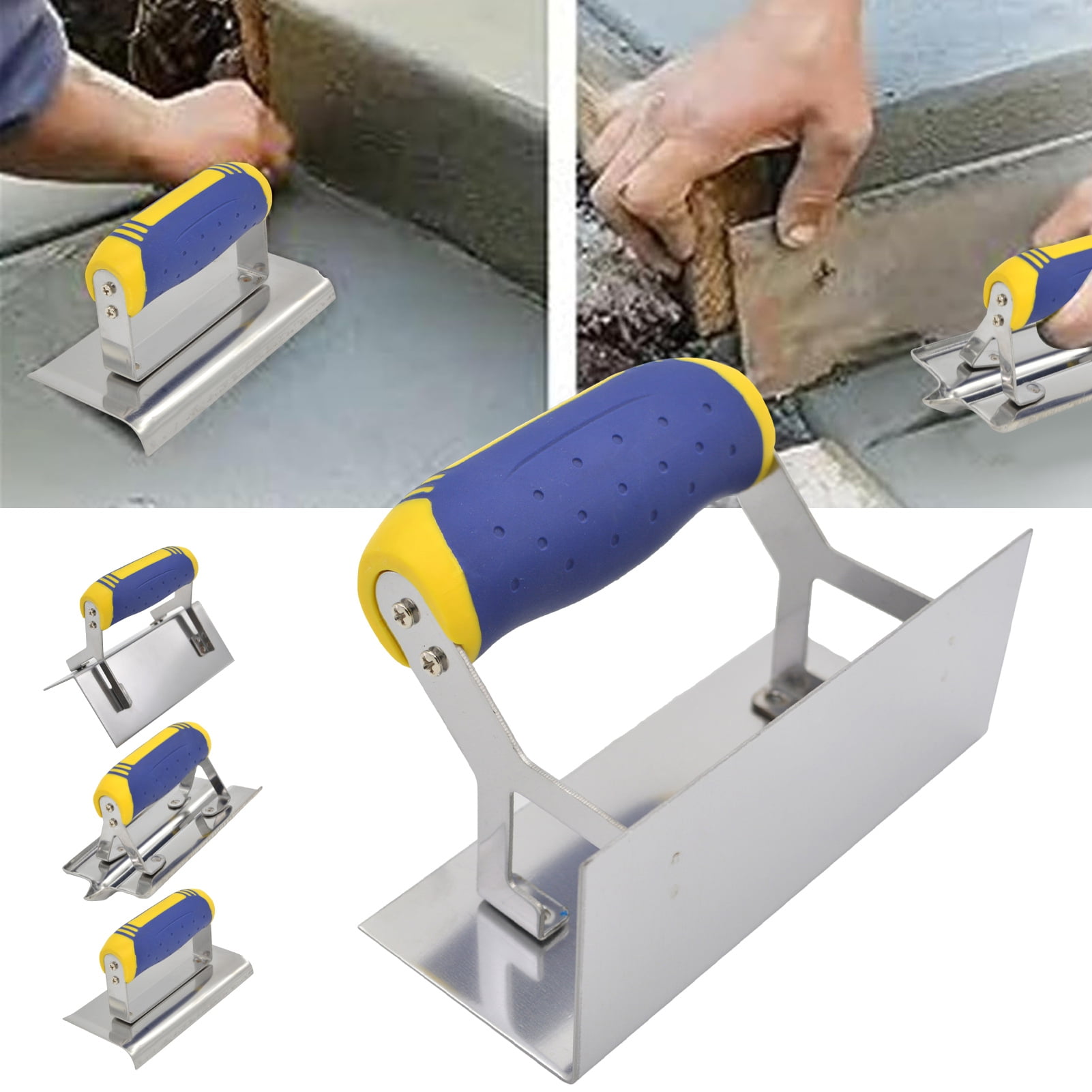 HZLXW Stainless Steel Concrete Hand Edger with Ergonomic Non-Slip ...