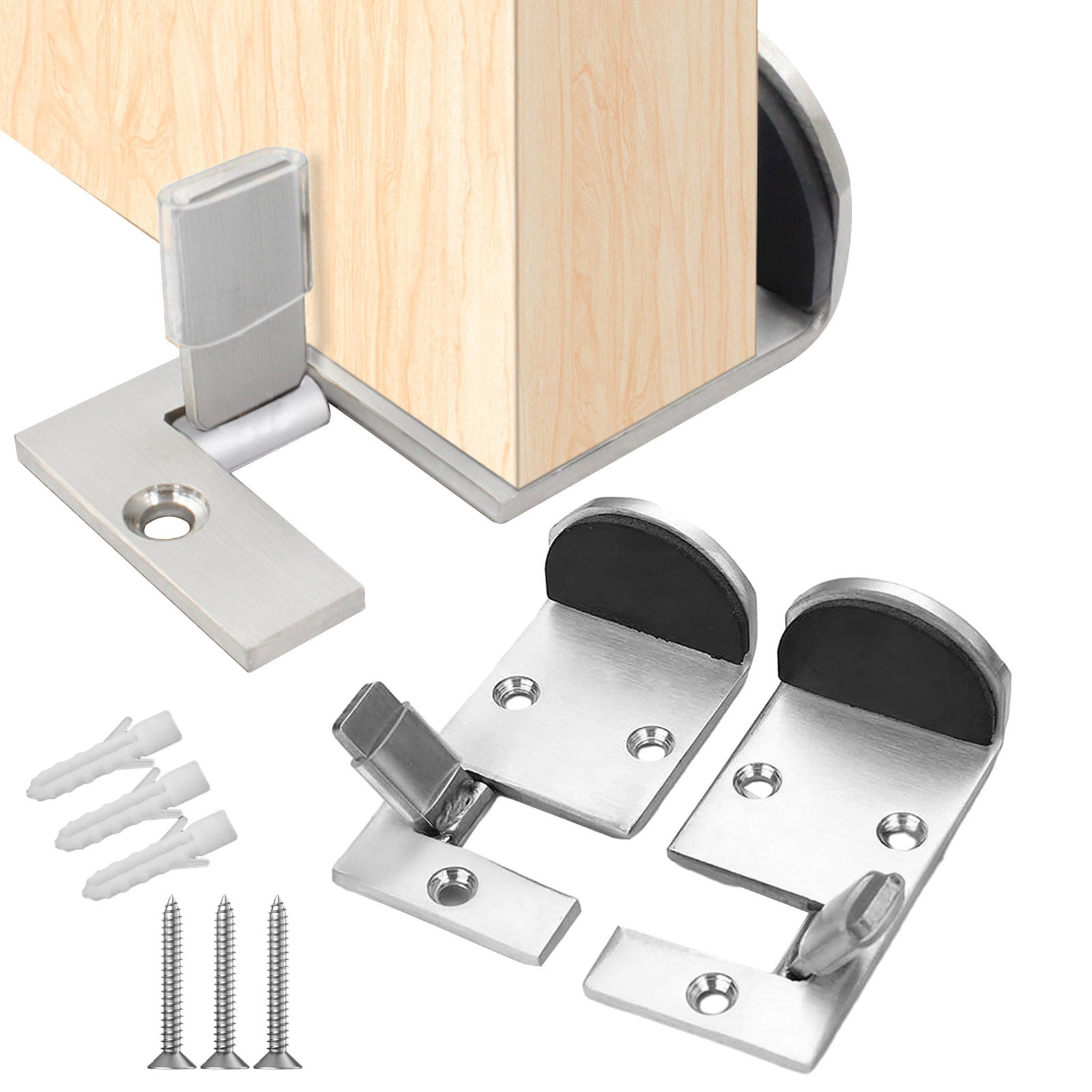 HZLXW Stainless Steel Door Stopper Wall Protector Heavy Duty Metal ...