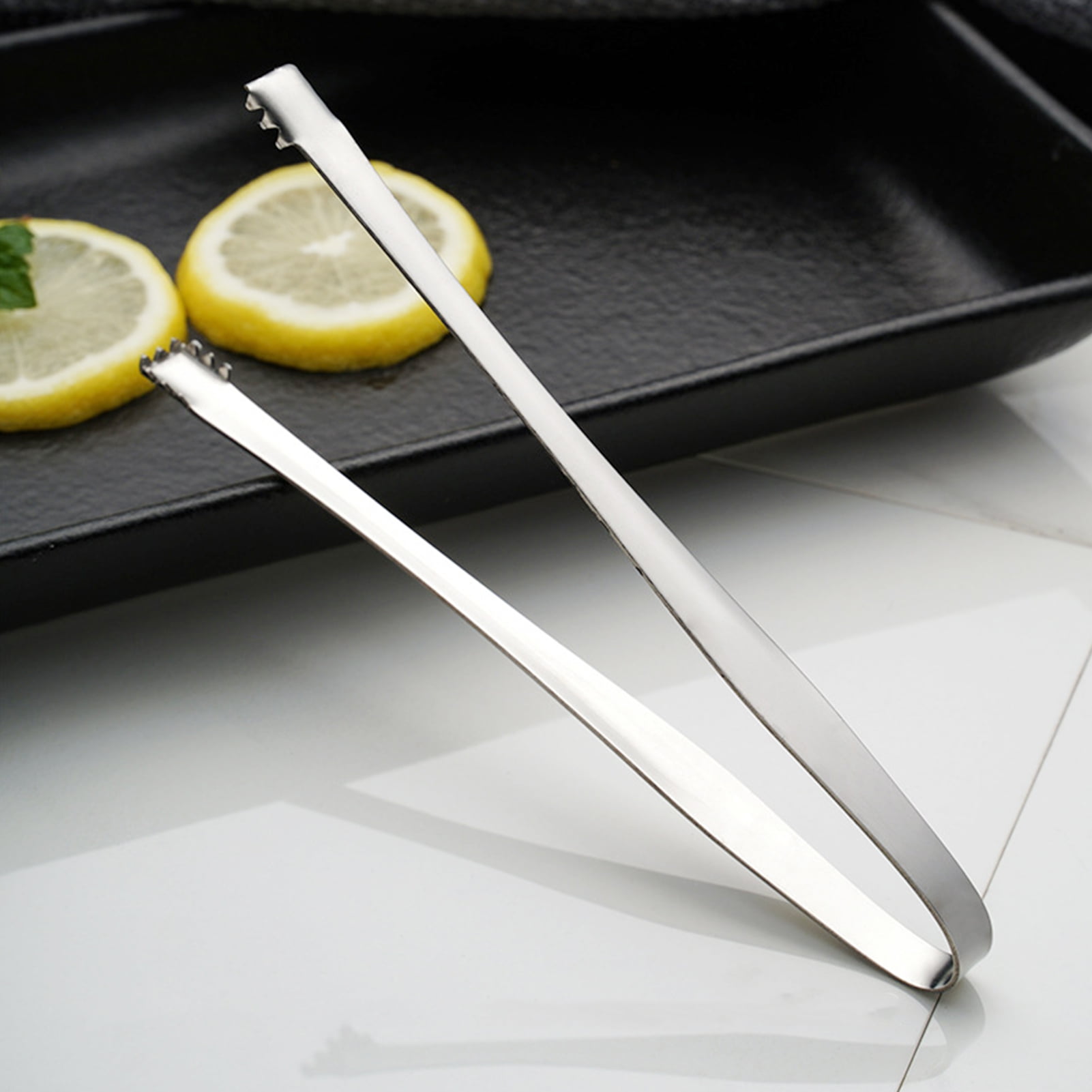 HZLXW Stainless Steel Ice Tongs 15cm Food Clamp for Sugar Cubes Snacks ...