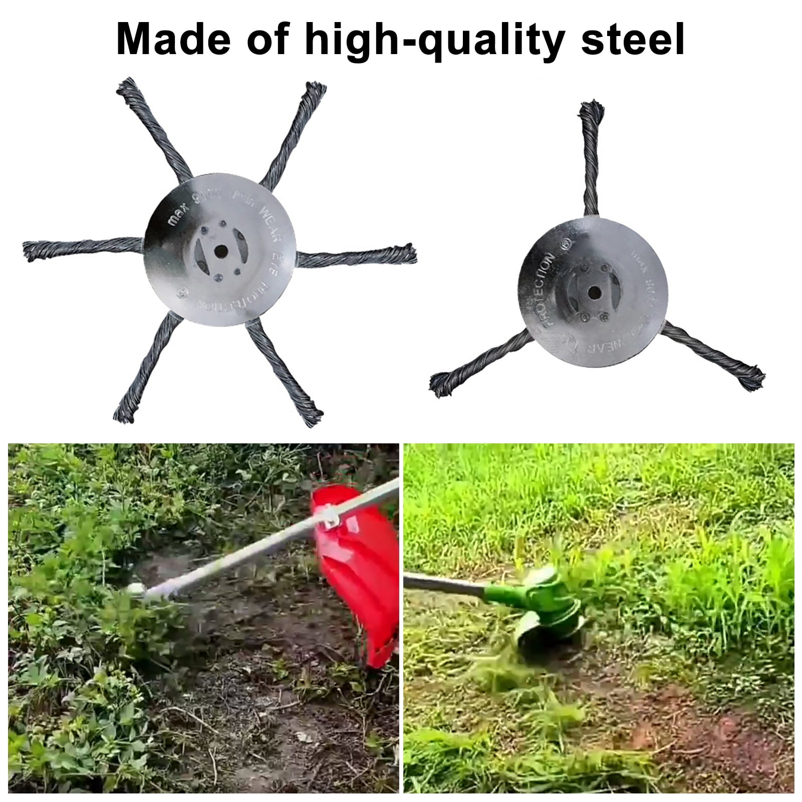 HZLXW Steel Wire Trimmer Head 6 Inch Grass Trimmer Head Weed Eater ...