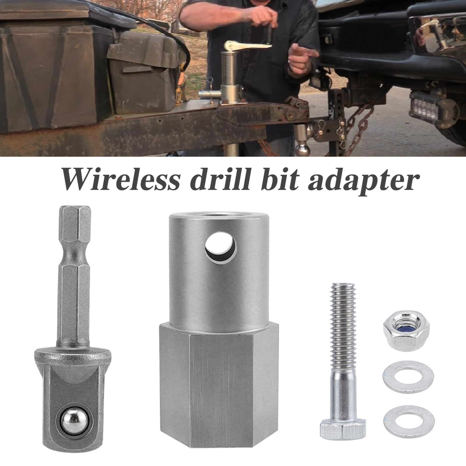 HZLXW Trailer Jack Cordless Drill Adapter High Hardness Versatile ...