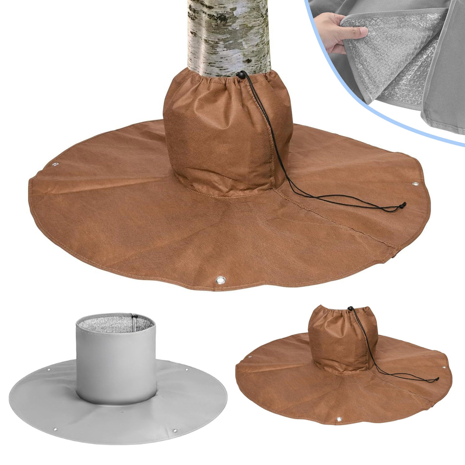 HZLXW Tree Root Protector Plant Cold Proof Cover with Drawstring Winter ...