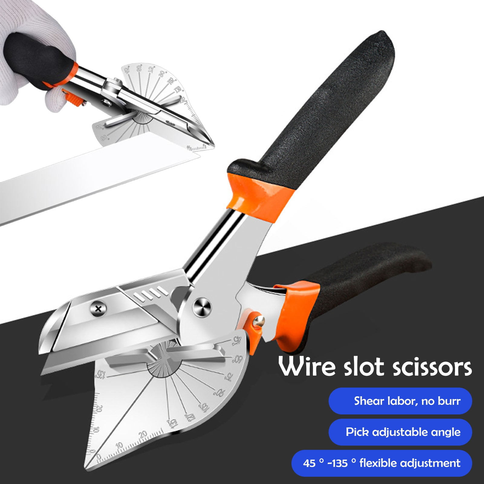 HZLXW Trunking Miter Shears with Ergonomic Handle Safety Lock Design ...