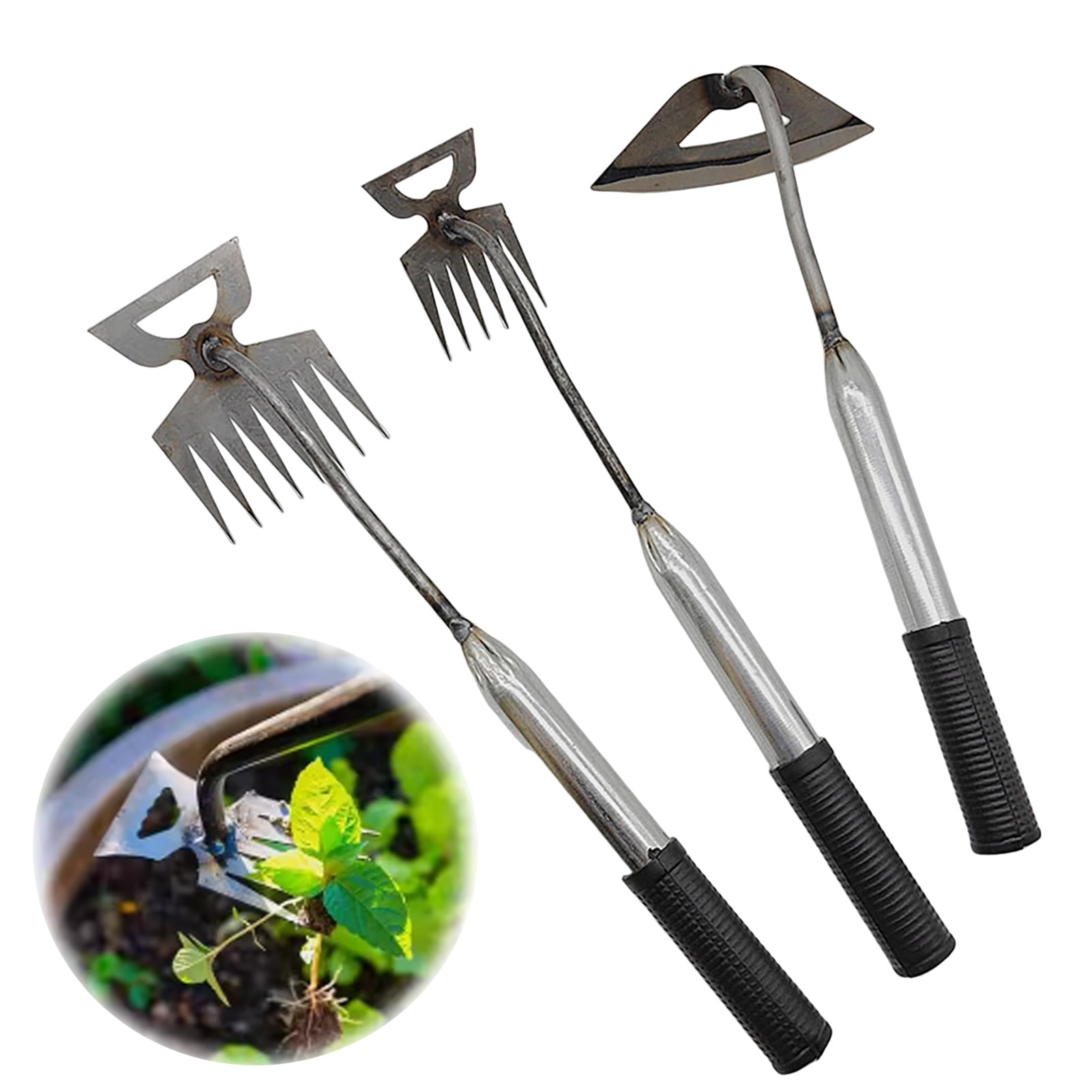 HZLXW Weeding Hoe 2 in 1 Manual Weed Remover Hand Weeding Removal ...
