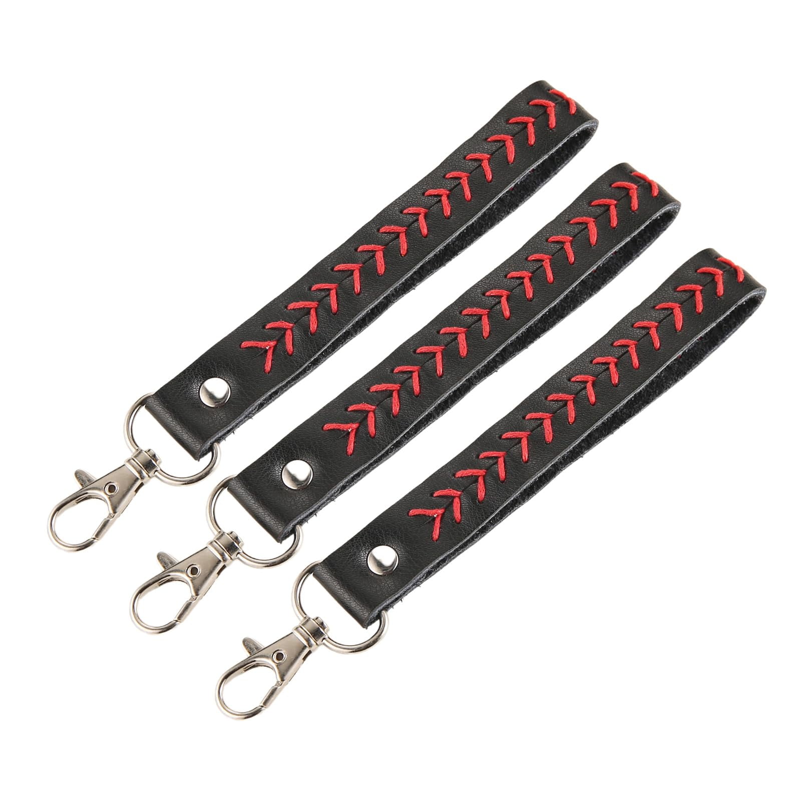 HZMAN 3Pcs Leather Baseball Keychain Universal Key Fob Keychain Car ...