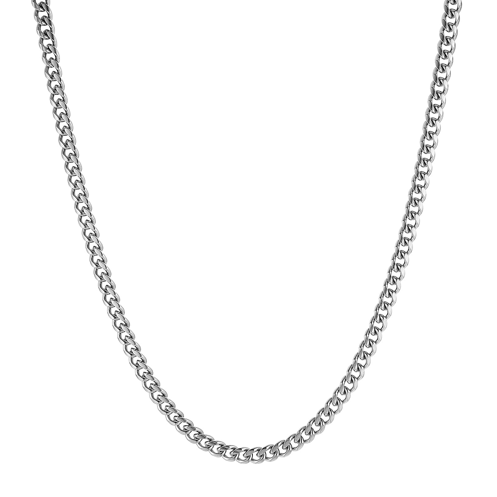 HZMAN 7mm Cuban Chain for Men Stainless Steel Men's Silver Chain ...