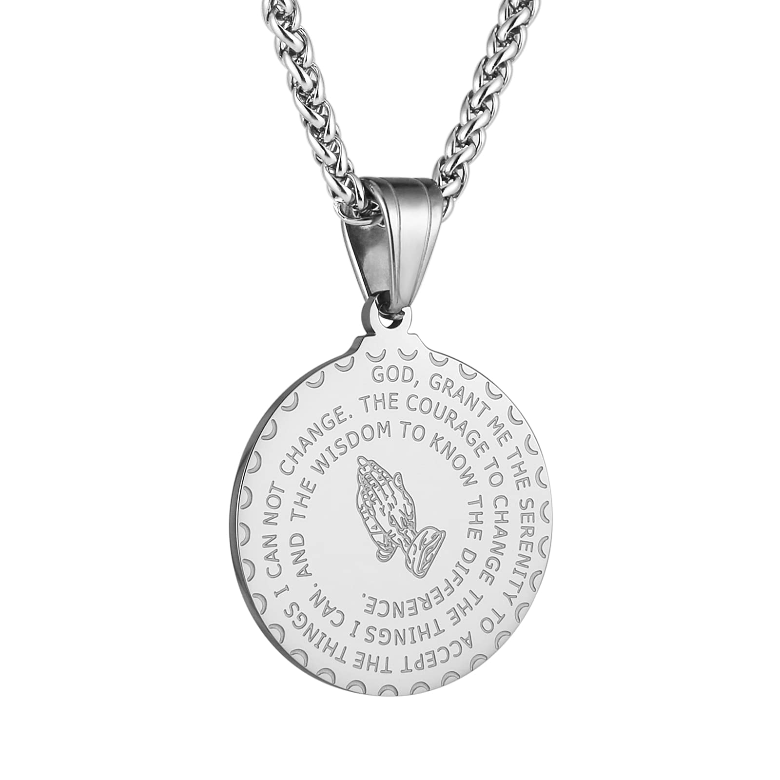 HZMAN Bible Verse Prayer Necklace Christian Jewelry Gold Stainless ...