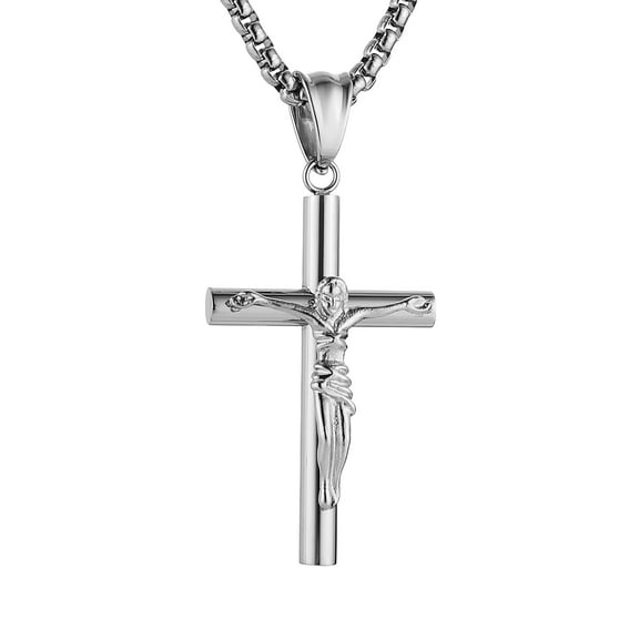 Cross Necklace for Men, Stainless Steel Cross Pendant Necklace for Men ...