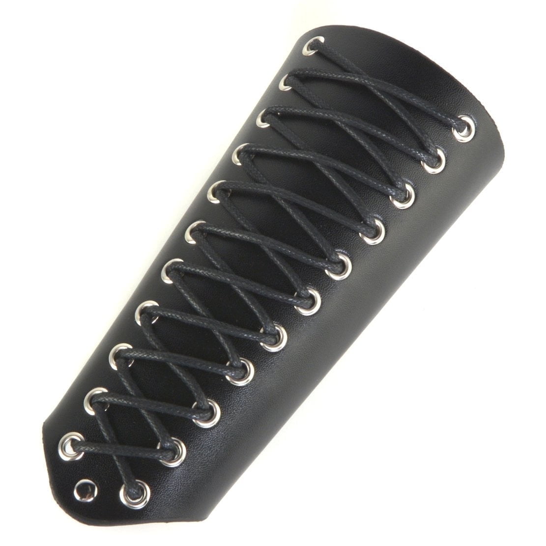 HZMAN Faux Leather Wrist Guards Unisex Wristband Wide Arm Cuff (Black ...