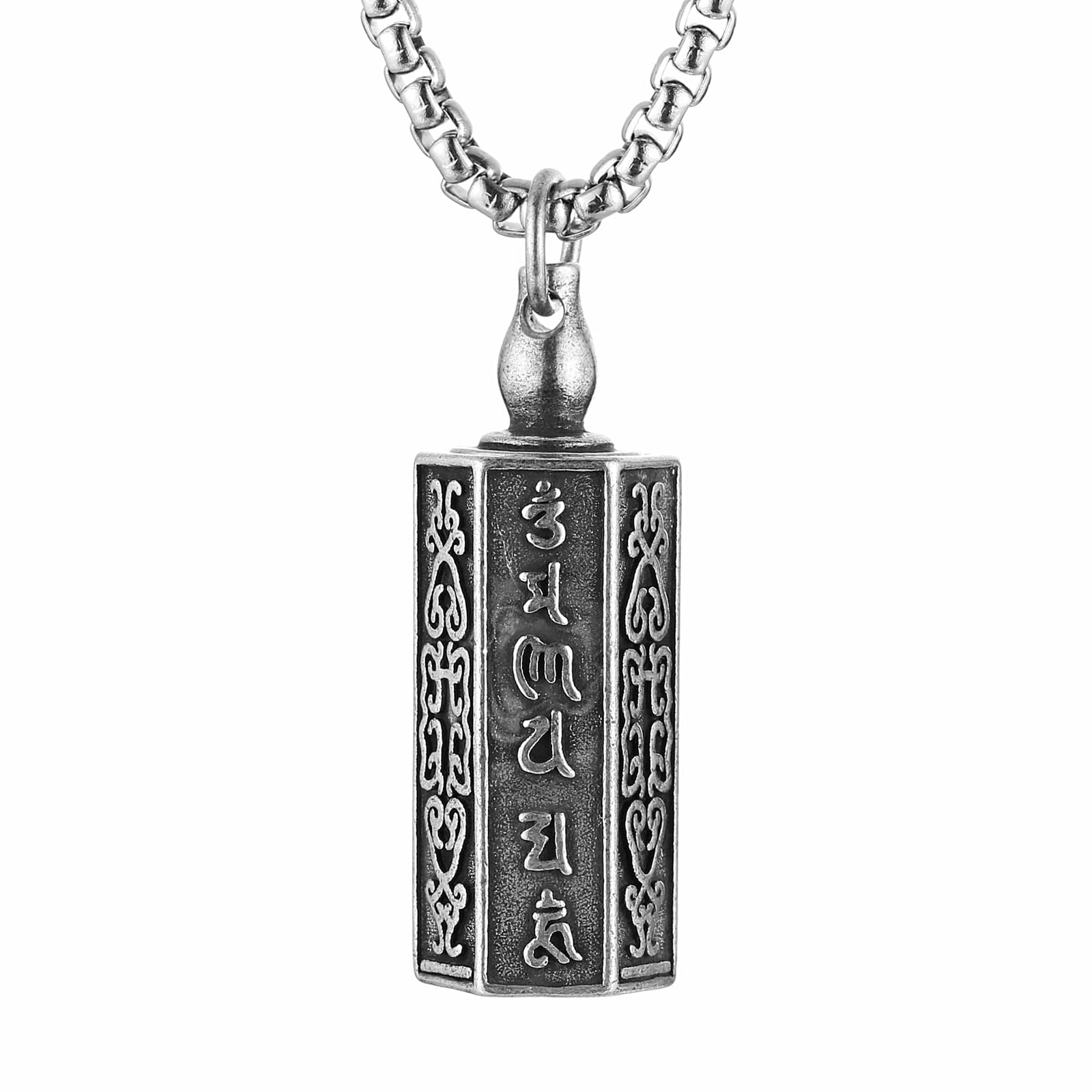 HZMAN Tibetan Buddhism Meditation Stainless Steel Pendant Commemorative ...