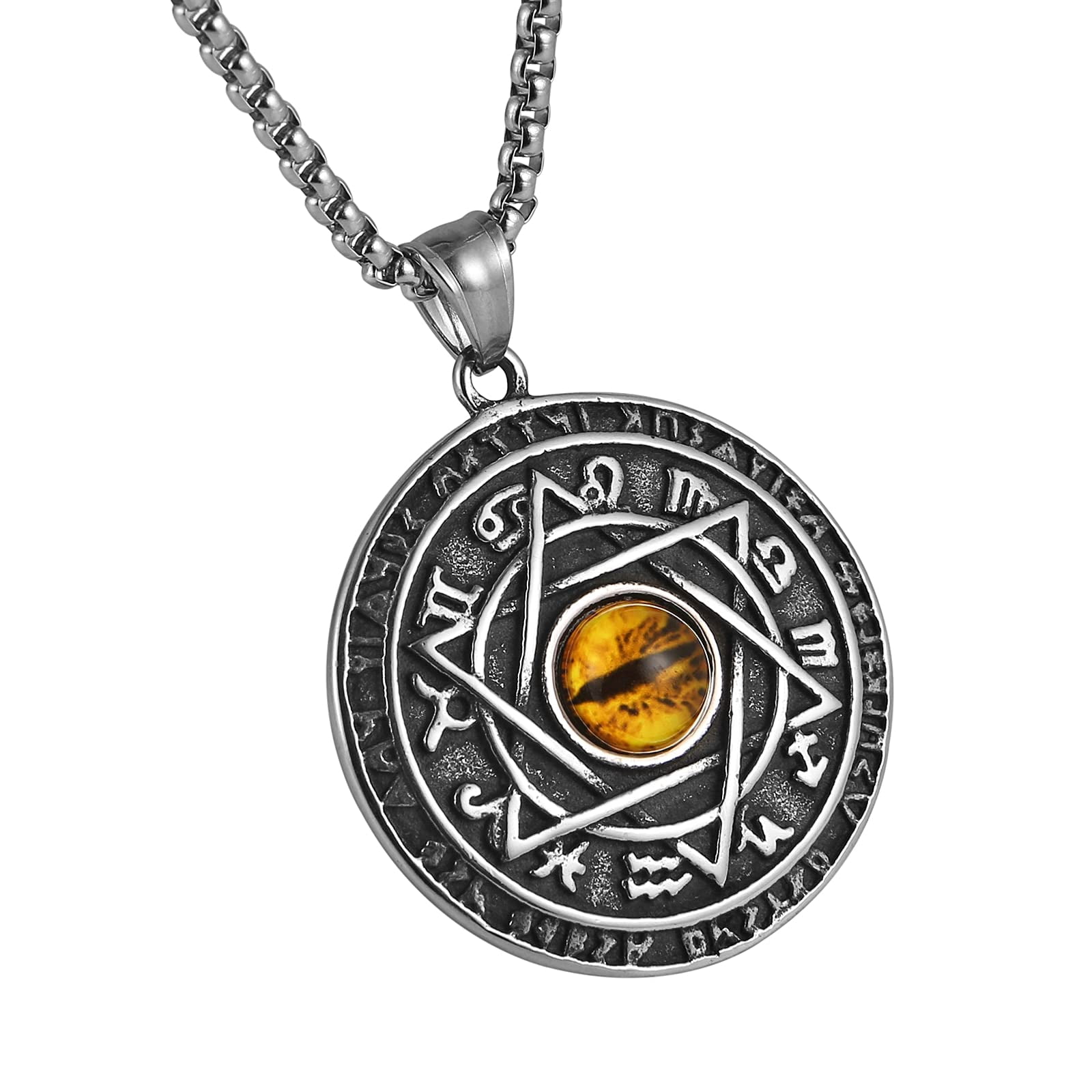 HZMAN Yellow Eyes Talisman Seal Solomon Six-pointed Star 12 ...