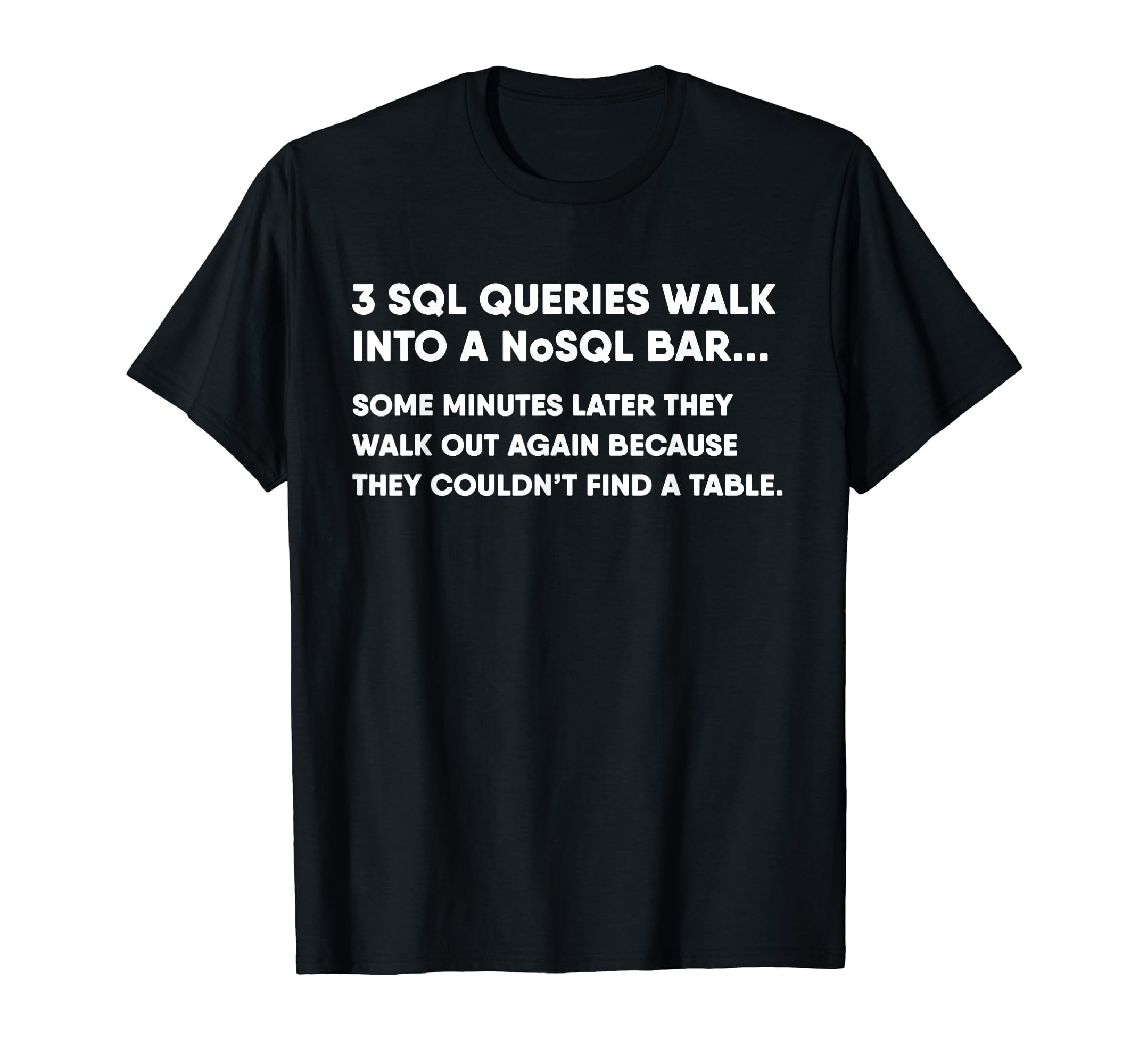 HZNY Database SQL Query Joke For Programmer,Premium Tee Shirt-M ...