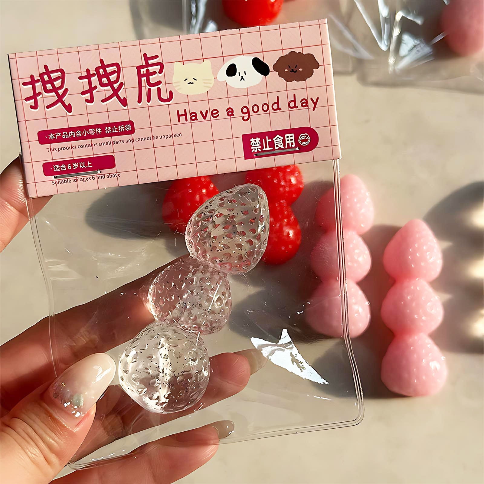 HZRSLY Soft Squishy Strawberry Stress Relief Toy - Sensory Fidget Toy ...