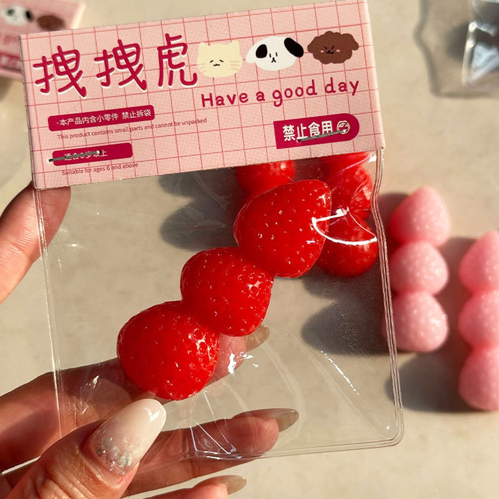 HZRSLY Soft Squishy Strawberry Stress Relief Toy - Sensory Fidget Toy ...