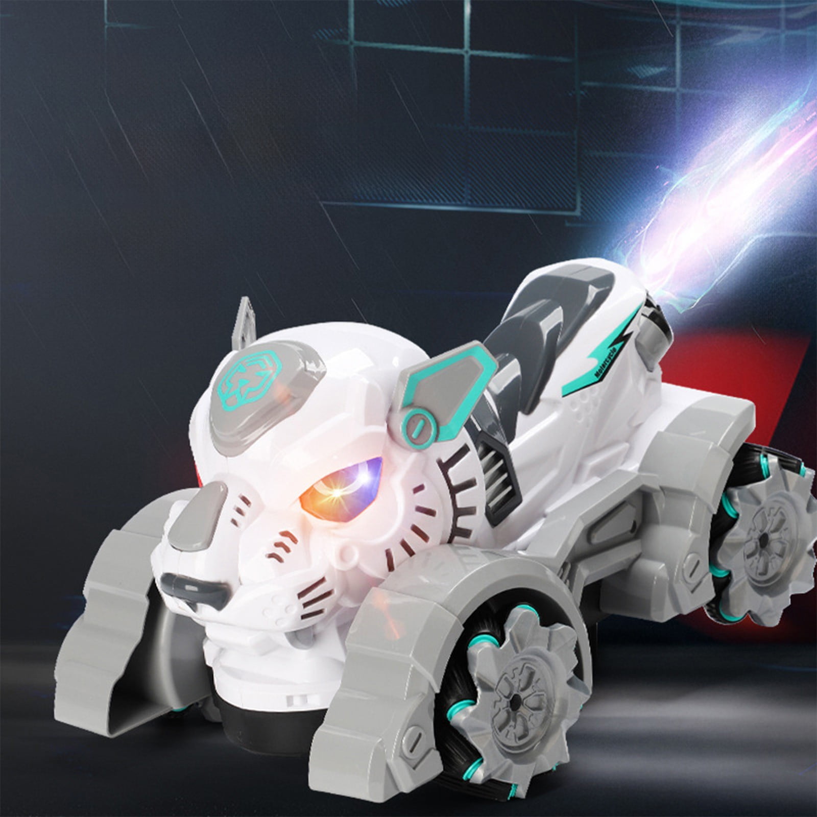 HZRSLY White Robot Spray Car, High-Speed Drift Racer, .4G Wireless ...