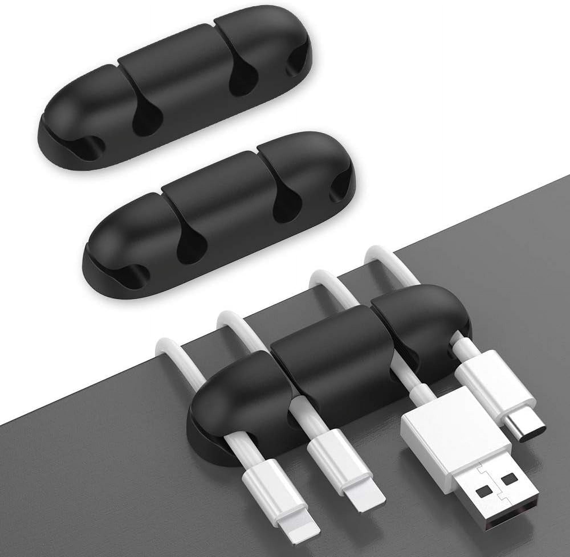 HZSY Electronics 3 Pack Cord Holders for Desk, Strong Adhesive Cord ...