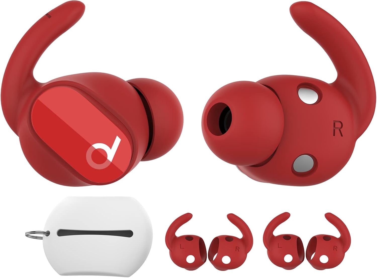 HZSY Electronics 3 Pairs Beats Studio Buds Ear Hooks Anti-Slip Ear Covers Silicone Accessories ...