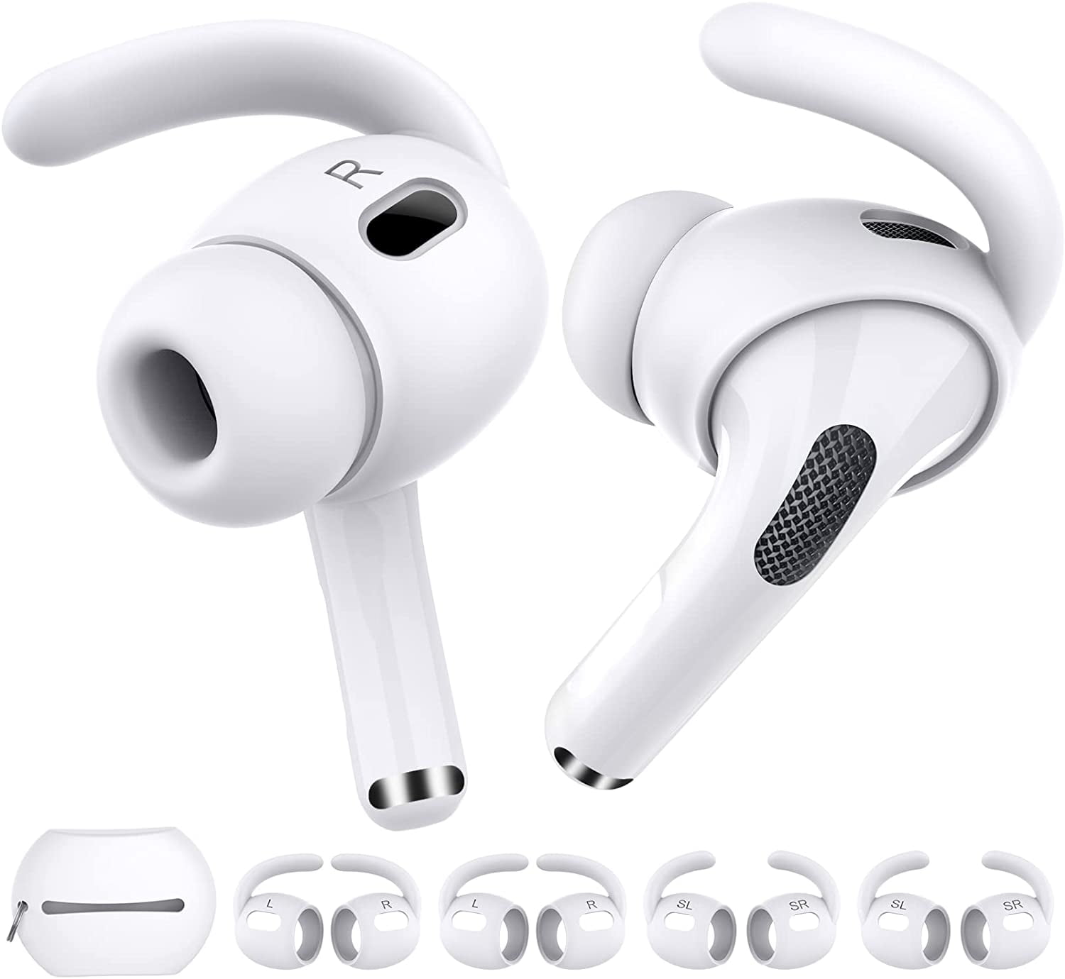 HZSY Electronics 4 Pairs AirPods Pro 2 Ear Hooks【Added Storage Pouch ...