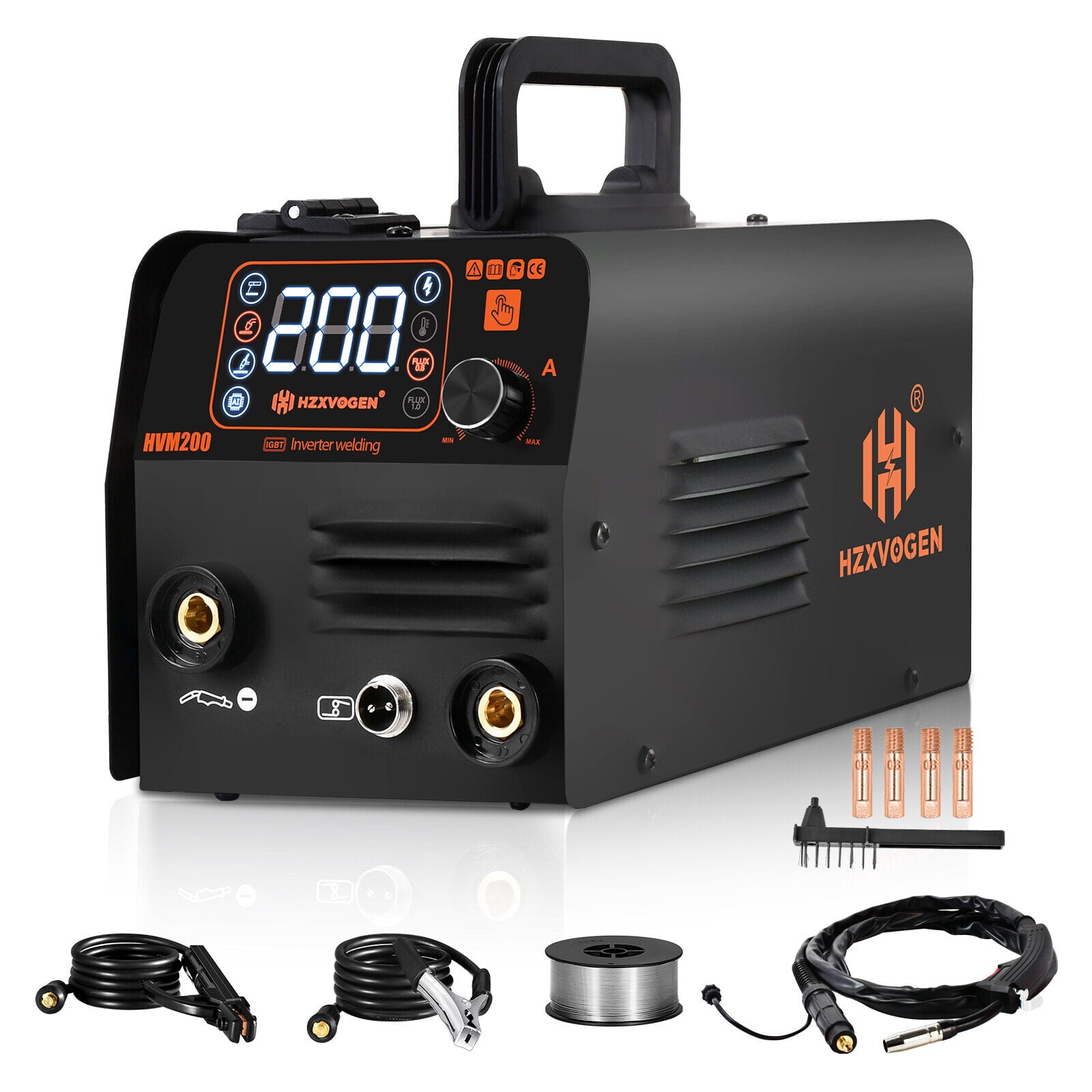 HZXVOGEN HVM200 MIG Welder Semi-Automatic 110V 2in1 MIG MMA/ARC Welding ...