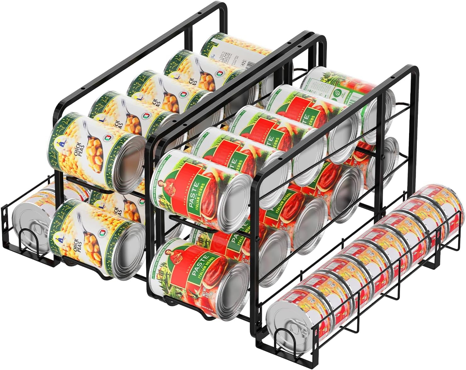 HZY 2 Pack Can Rack Organizer Stackable Can Storage Dispenser Pantry ...