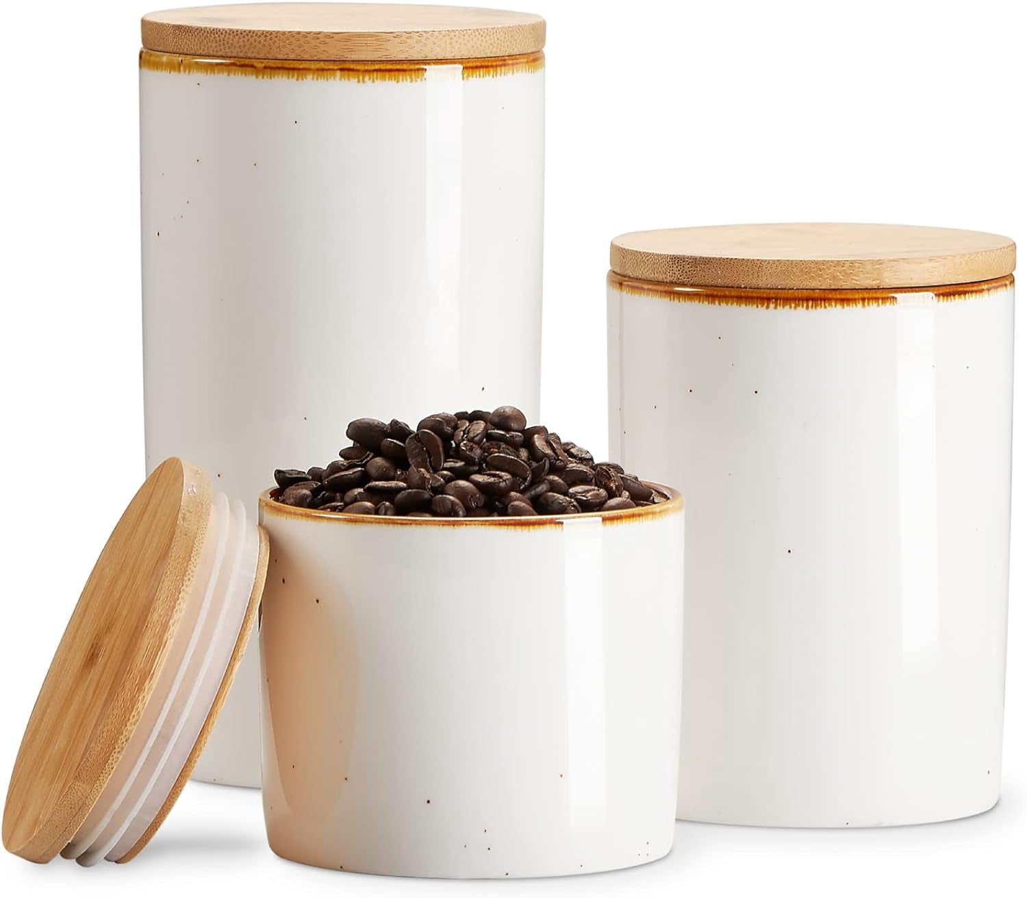 HZY Ceramic Canisters Set for Kitchen Ceramic Storage Jars Countertop ...