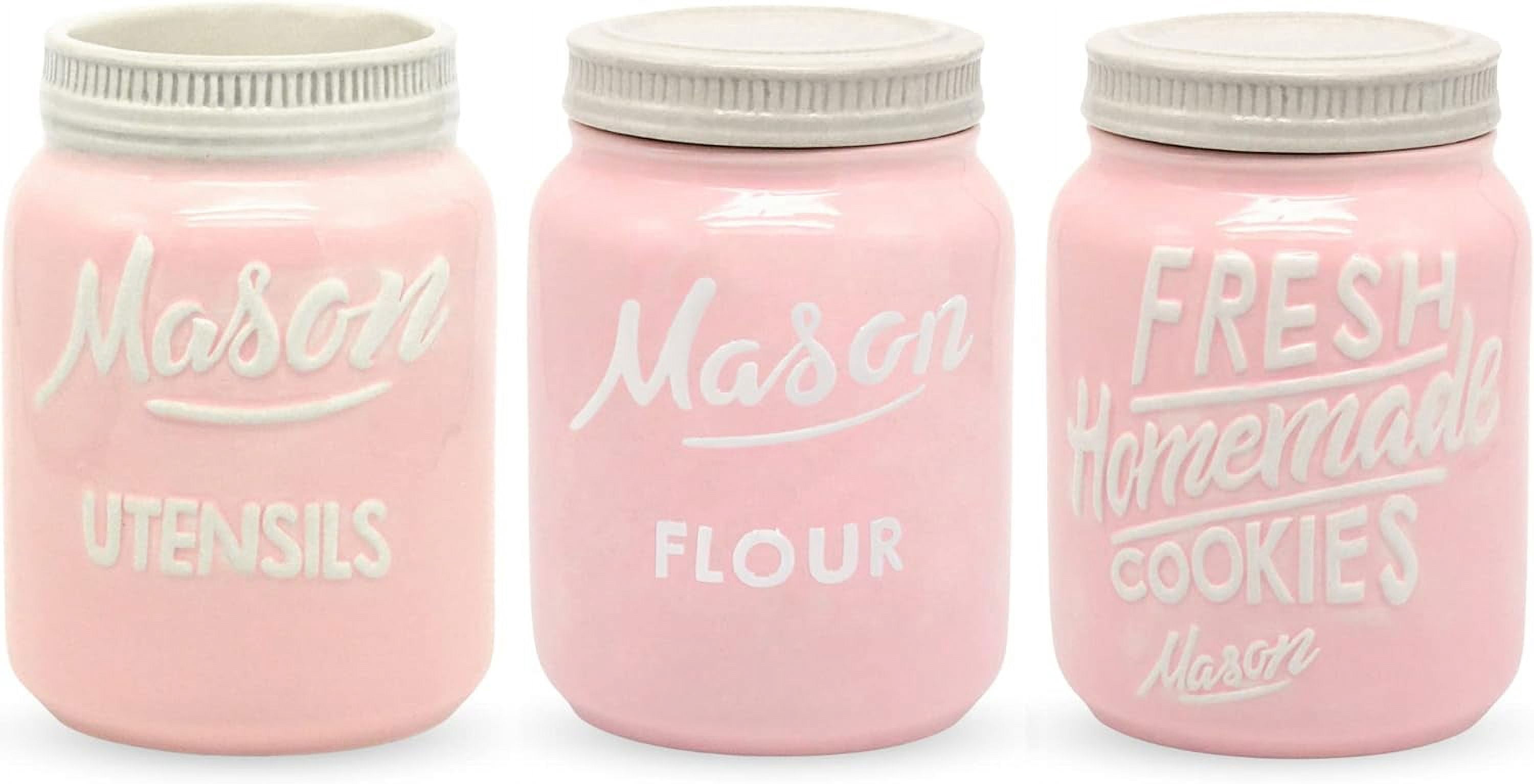 HZY Ceramic Mason Jar Farmhouse Kitchen Decor – Kitchen Organization ...
