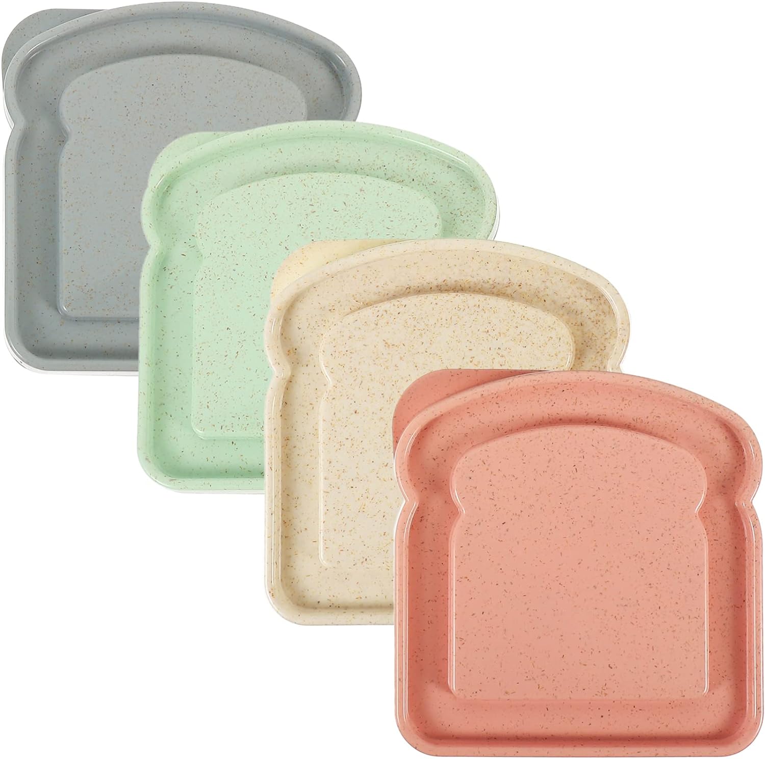 HZY Sandwich Keeper 4pcs Toast Shape Sandwich Box Bread Storage Holders ...