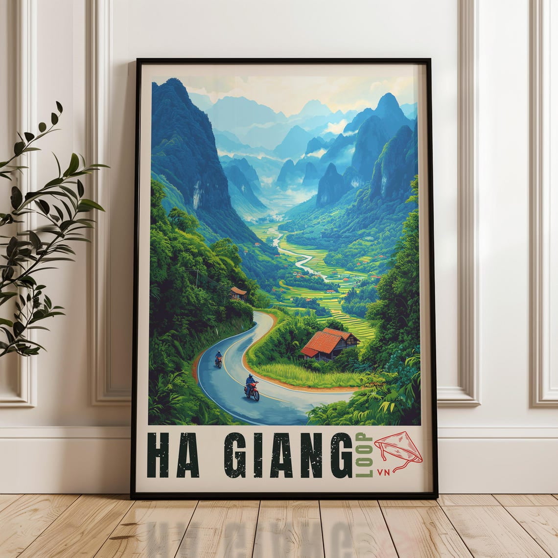 Ha Giang Loop Travel Poster - Vietnam Wall Art Print, Backpacking ...
