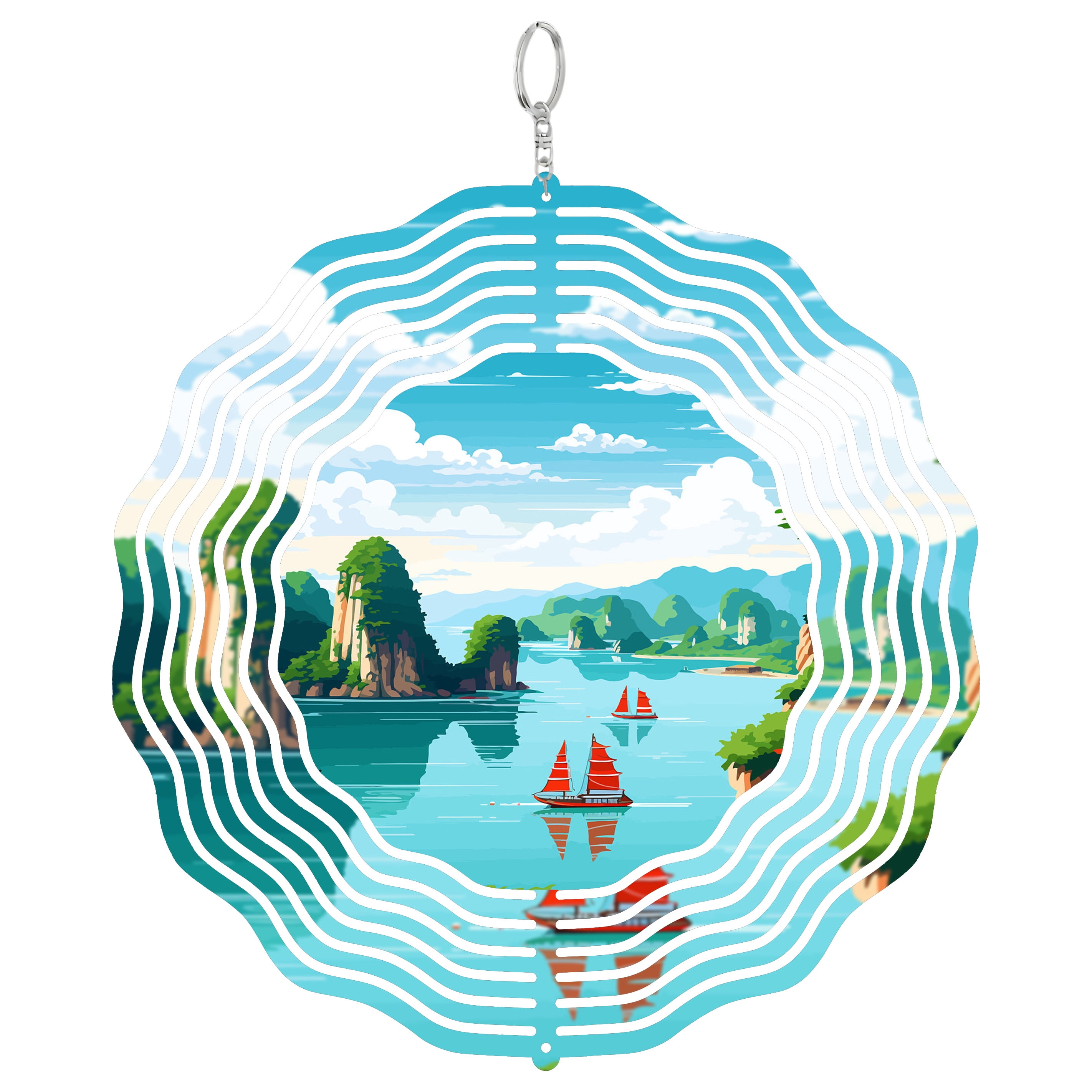 Ha Long Bay Vietnam Islands 3D Wind Spinner Stainless Steel Kinetic Art ...