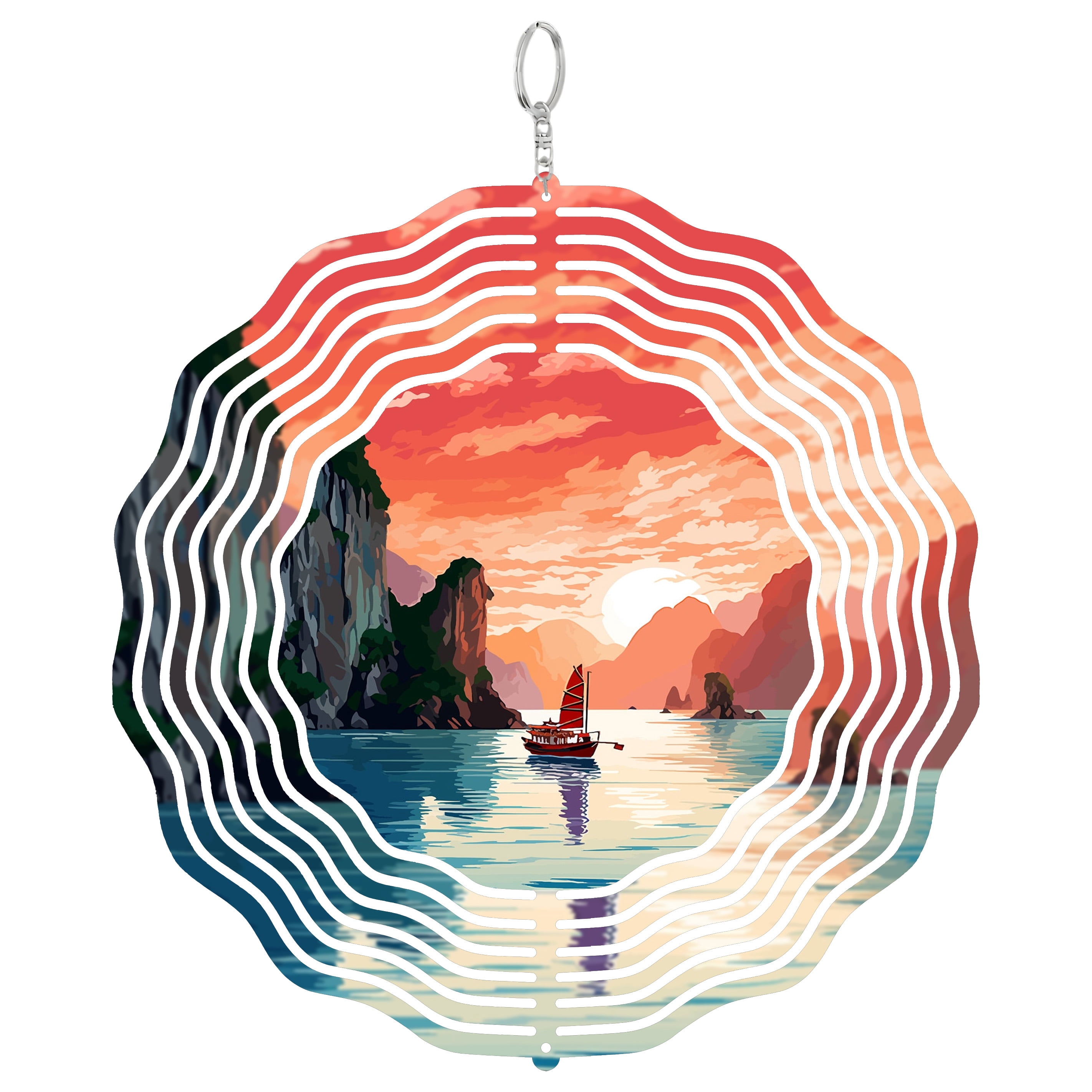 Ha Long Bay Vietnam Seascape 3D Wind Spinner Stainless Steel Kinetic ...