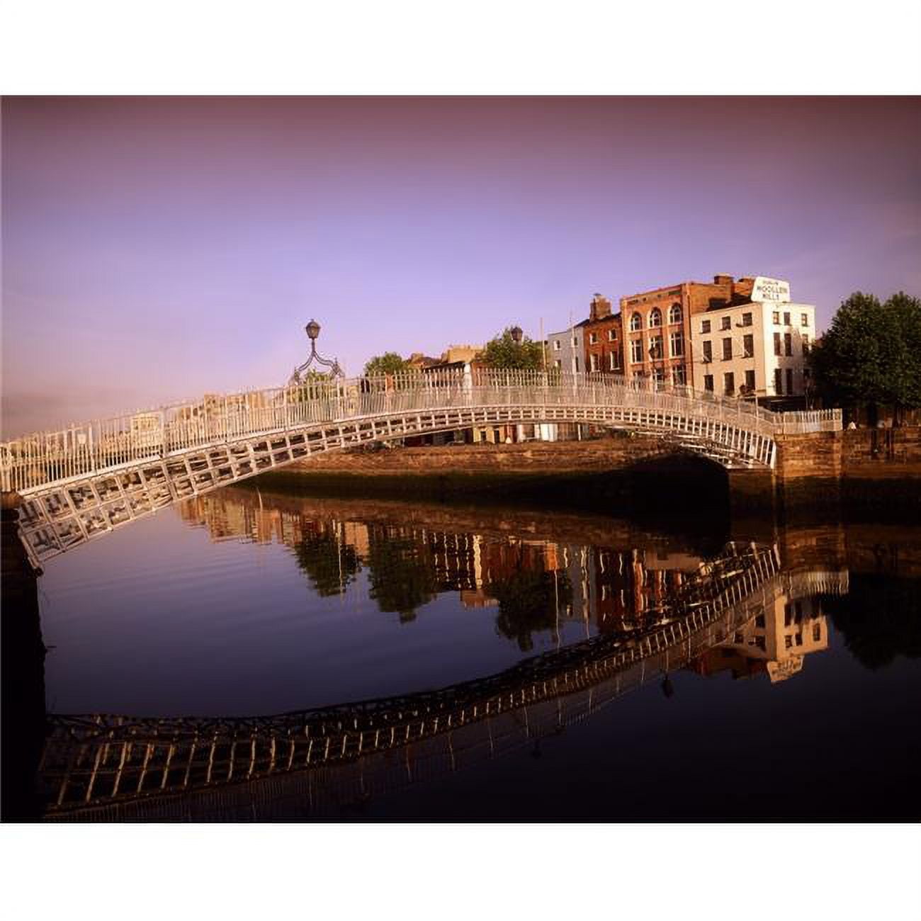 HaPenny Bridge River Liffey Dublin Ireland - Bridge Reflected in River ...