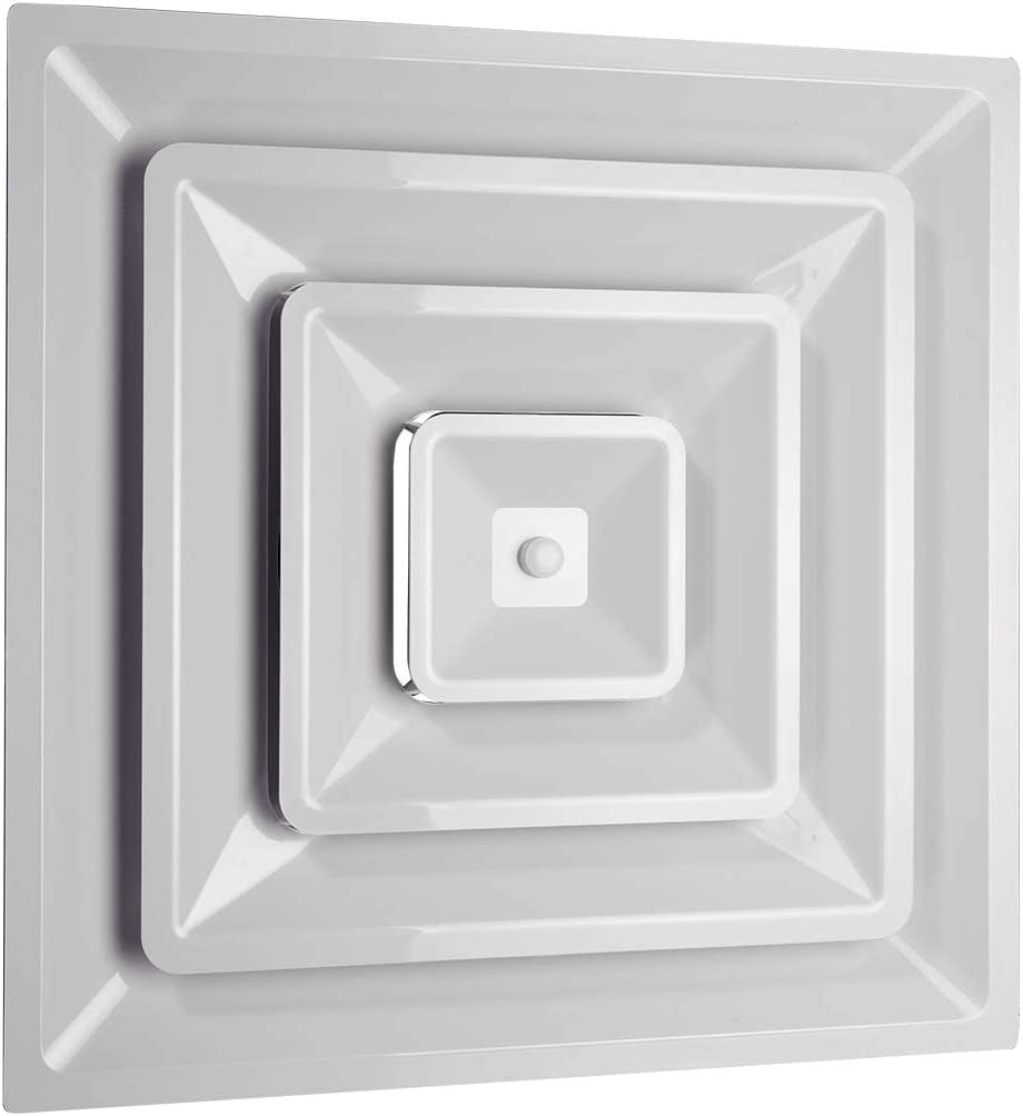 HaVACo 2'x2' Lay-In 3 Cone Supply with 6" Pre-Molded Boot, ABS Plastic Supply Grille, Ceiling ...