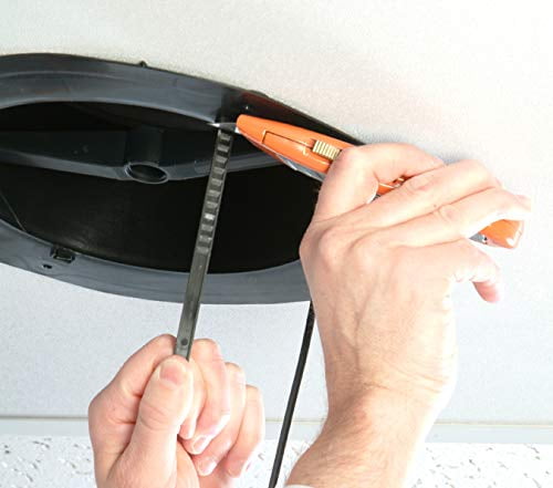 HaVACo Quick Connect 12" Square Ceiling Diffuser with 8" Register Boot and Butterfly Damper, ABS ...