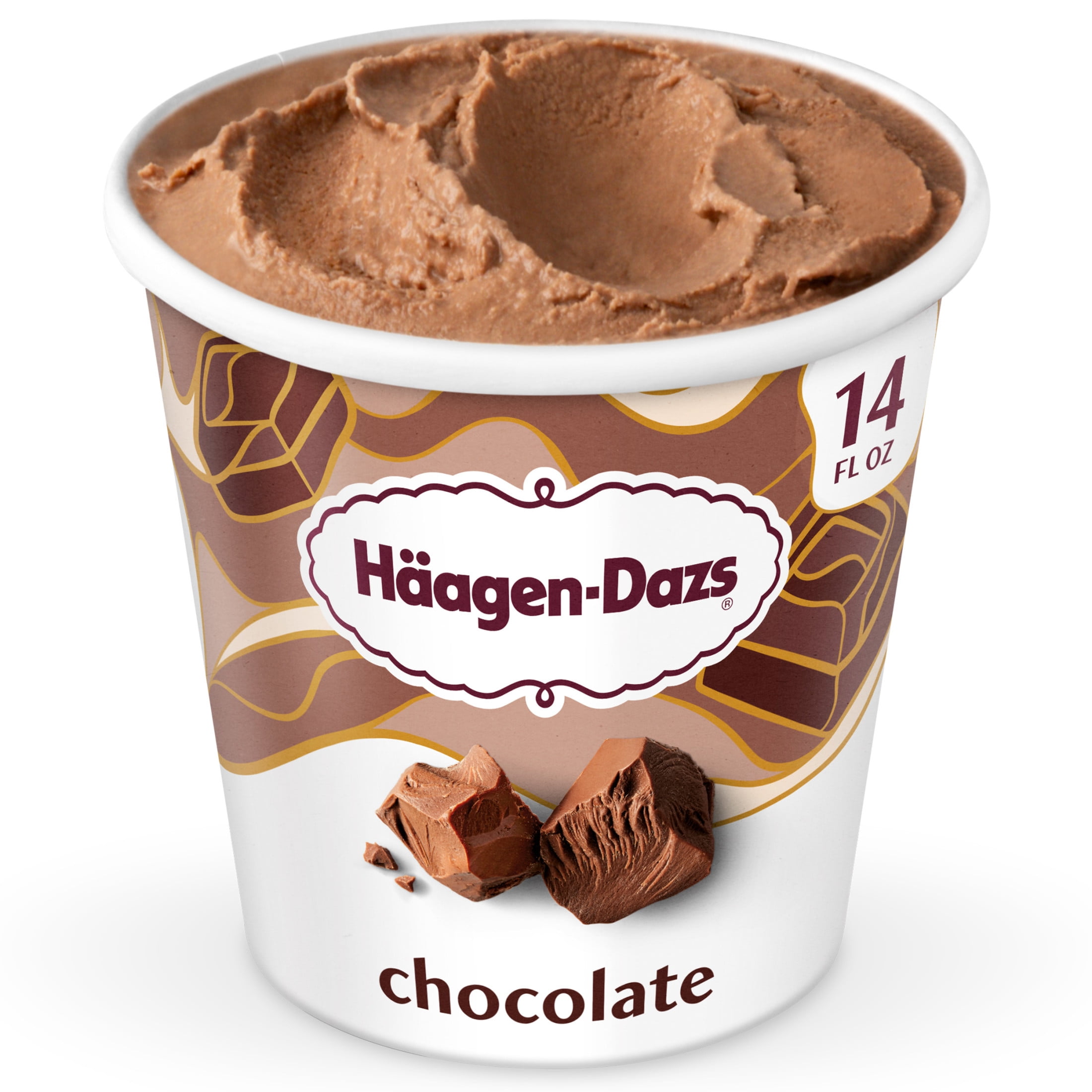 Haagen Dazs Chocolate Ice Cream, Gluten Free, Kosher, 1 Package, 14oz ...