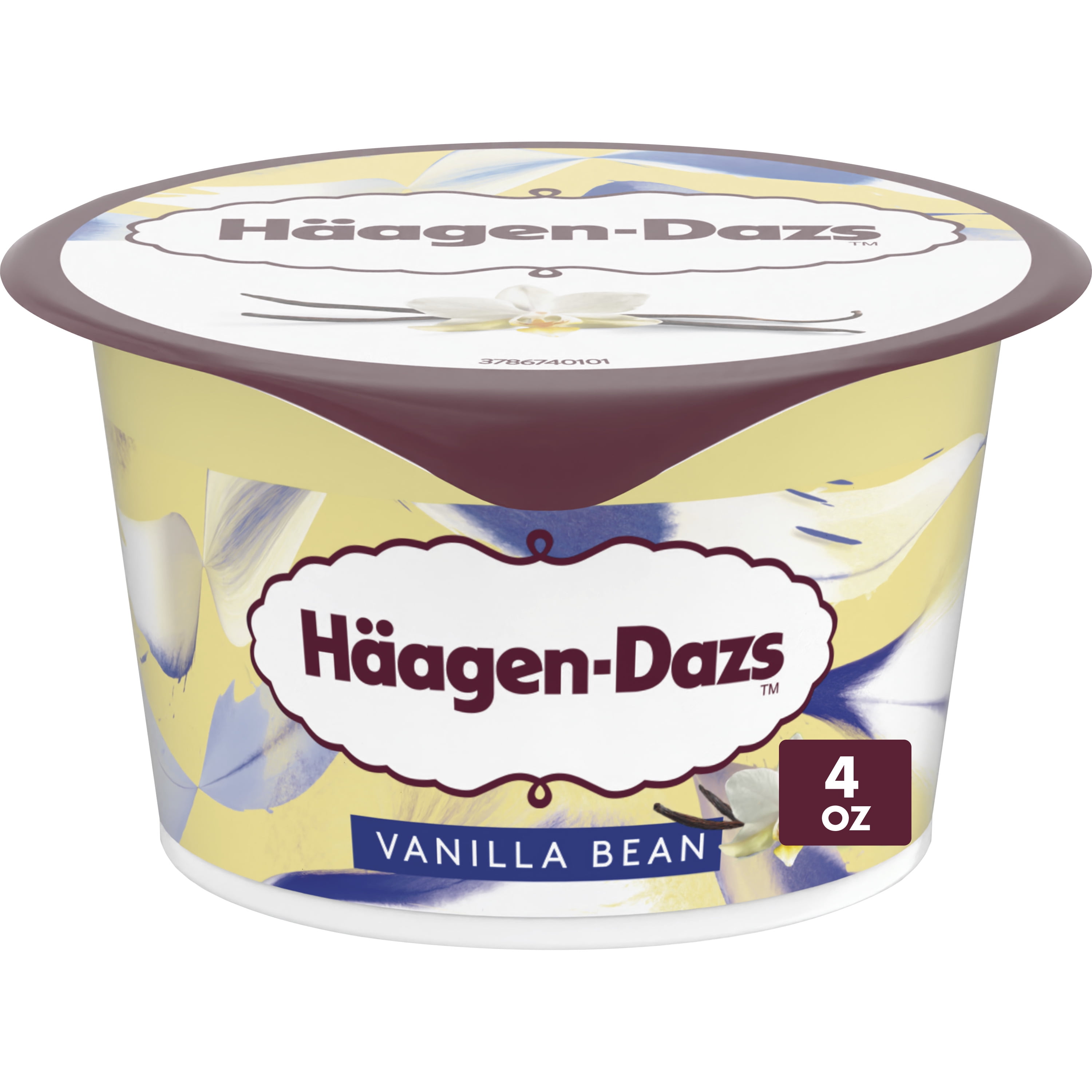 Haagen Dazs Cultured Cream Yogurt Style Snack, Vanilla Bean, 4 oz Cup ...