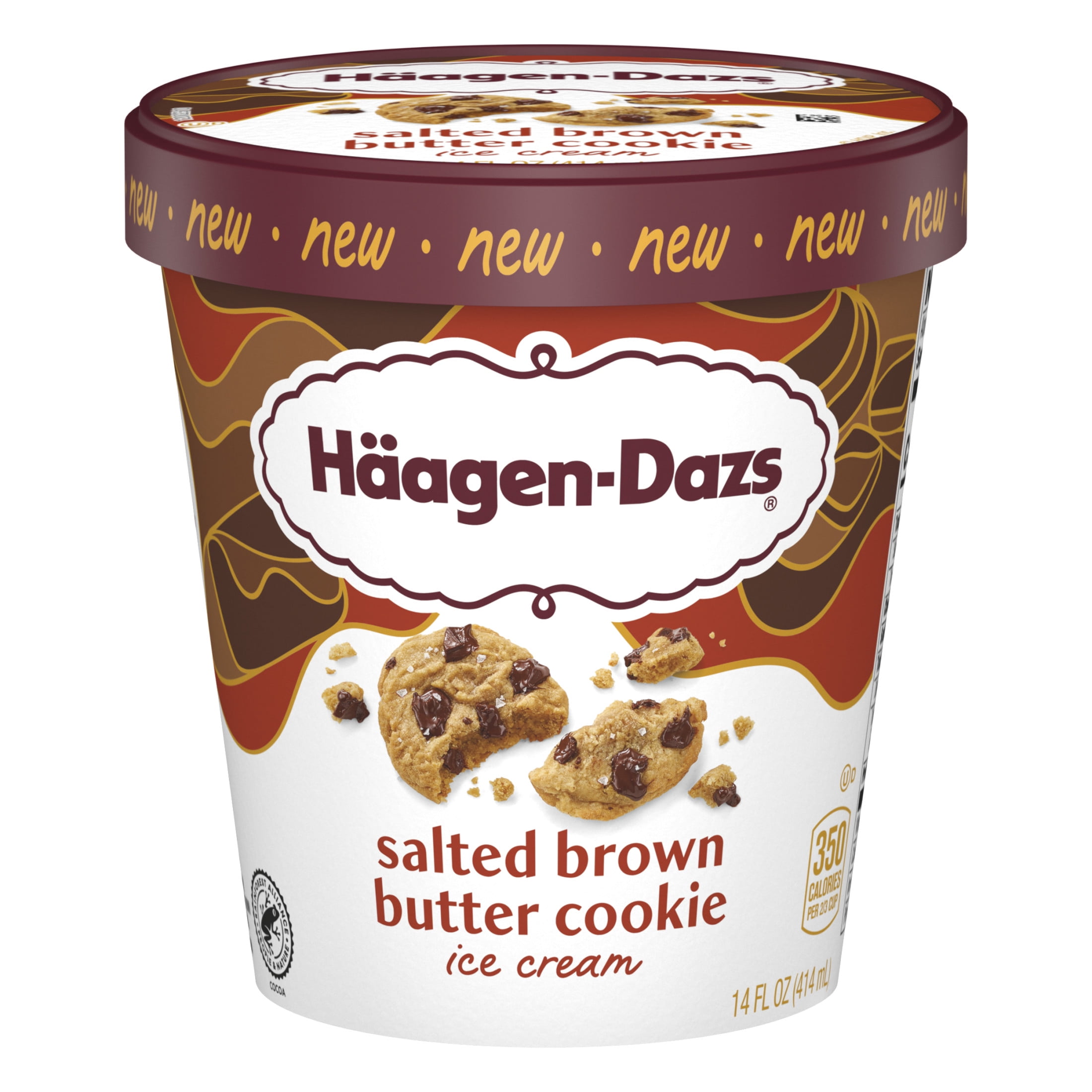 Haagen-Dazs Salted Brown Butter Cookie Ice Cream, 14 fl oz - Walmart.com
