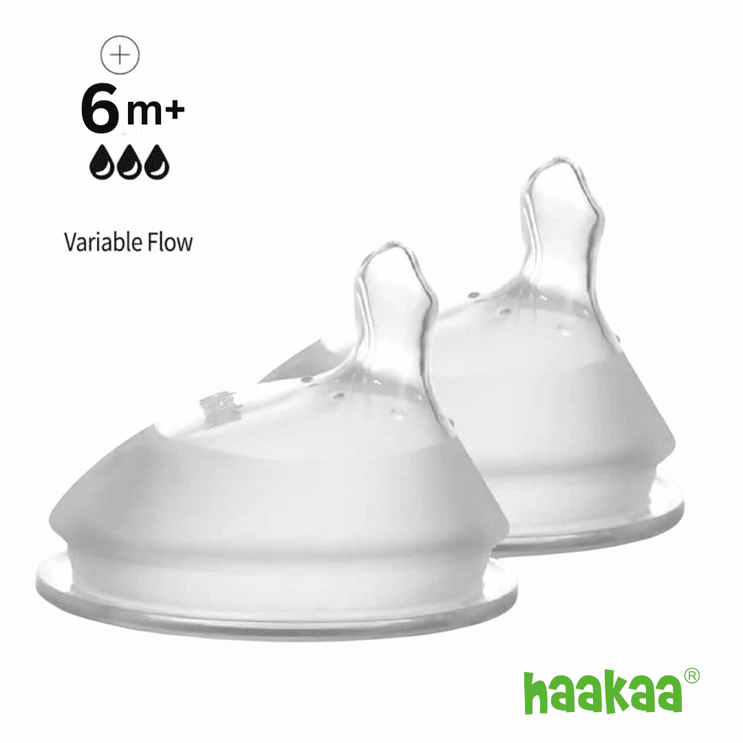 Haakaa Generation 3 Silicone Baby Bottle Nipples, Orthodontic, Anti-Colic, Wide Neck, 100% ...